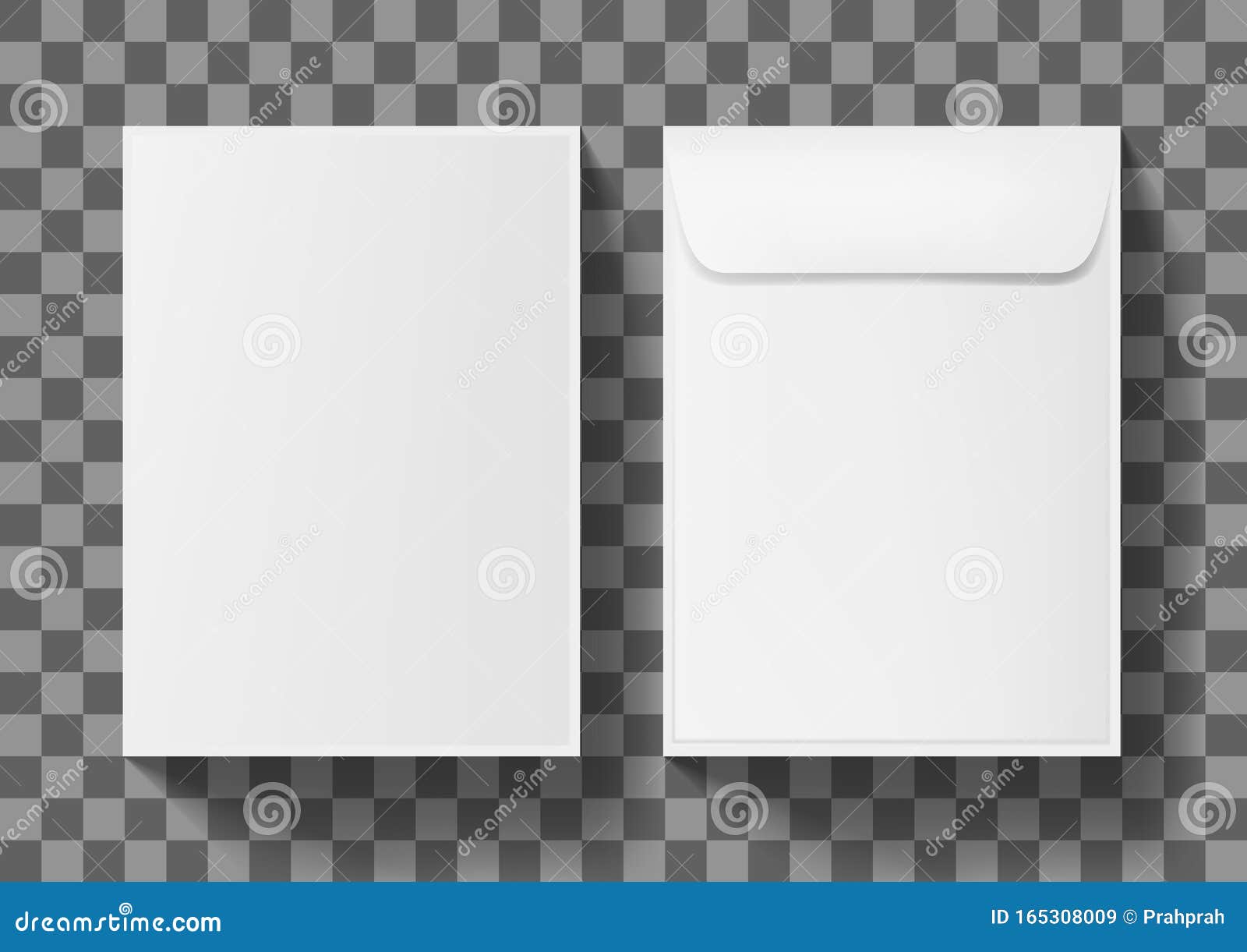 A4 White Blank Paper Envelope. Letter Vertical Stock Vector ...