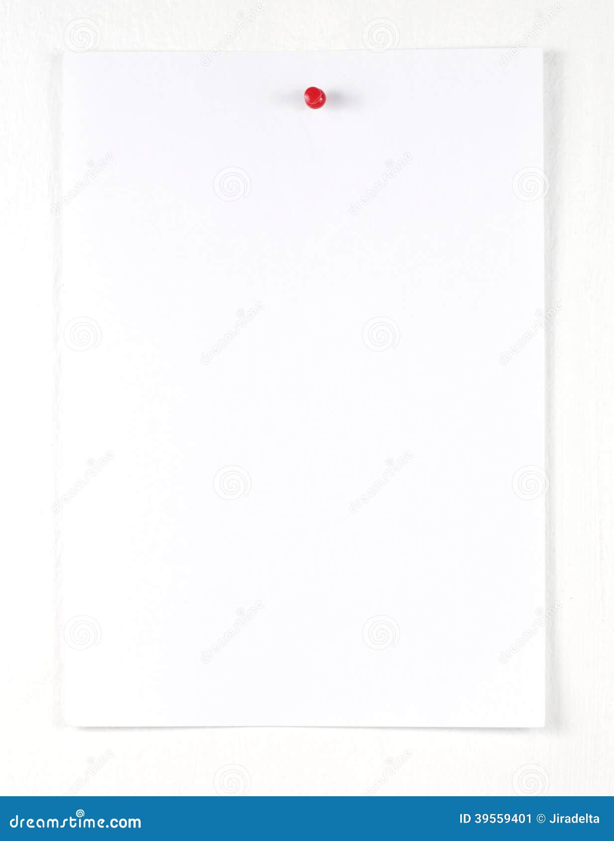 White Blank Paper Pin To the Wall Stock Image - Image of notice, wall ...