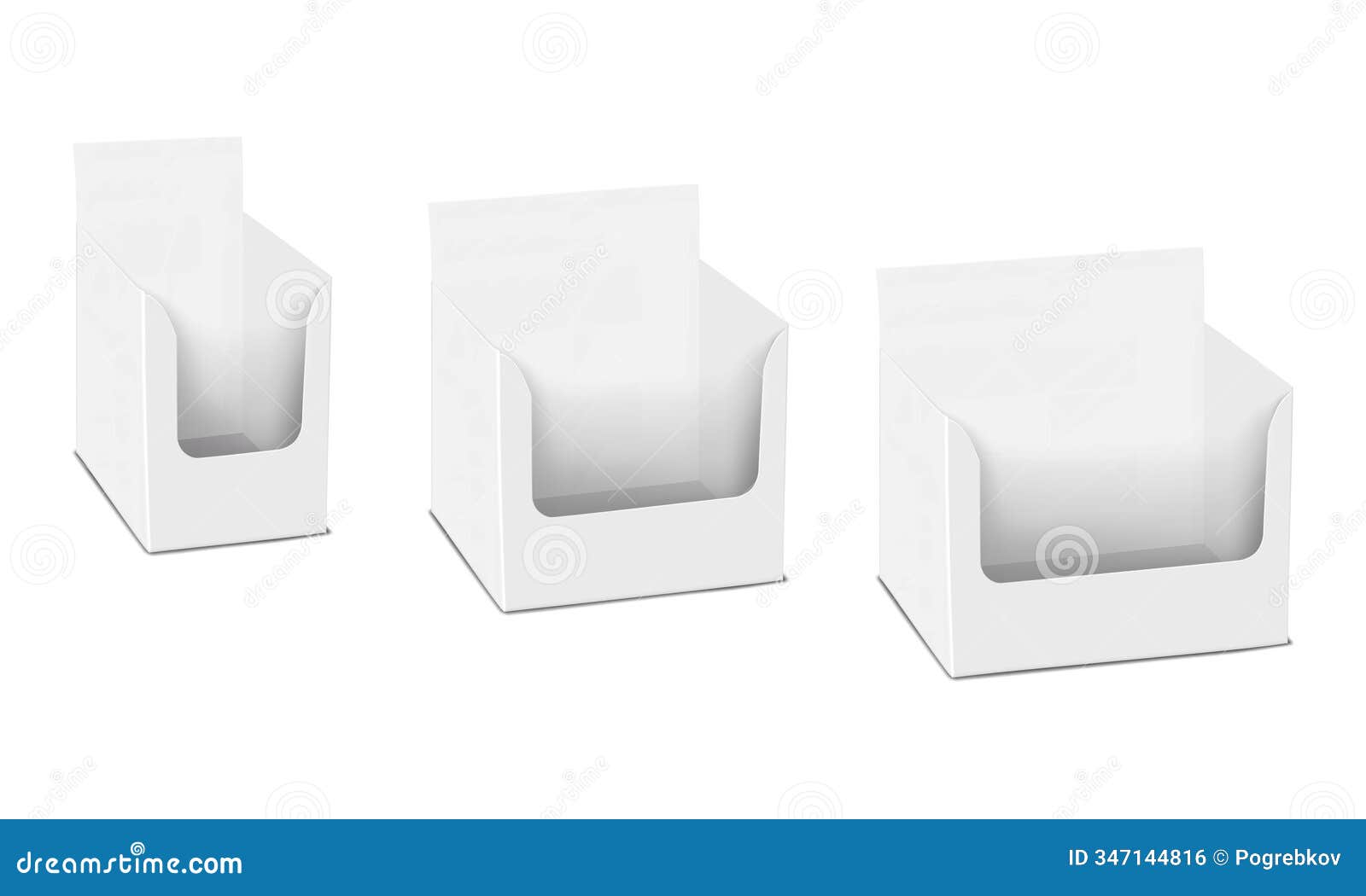 White Blank Paperboard Display Box Mockup. Cardboard Container with ...