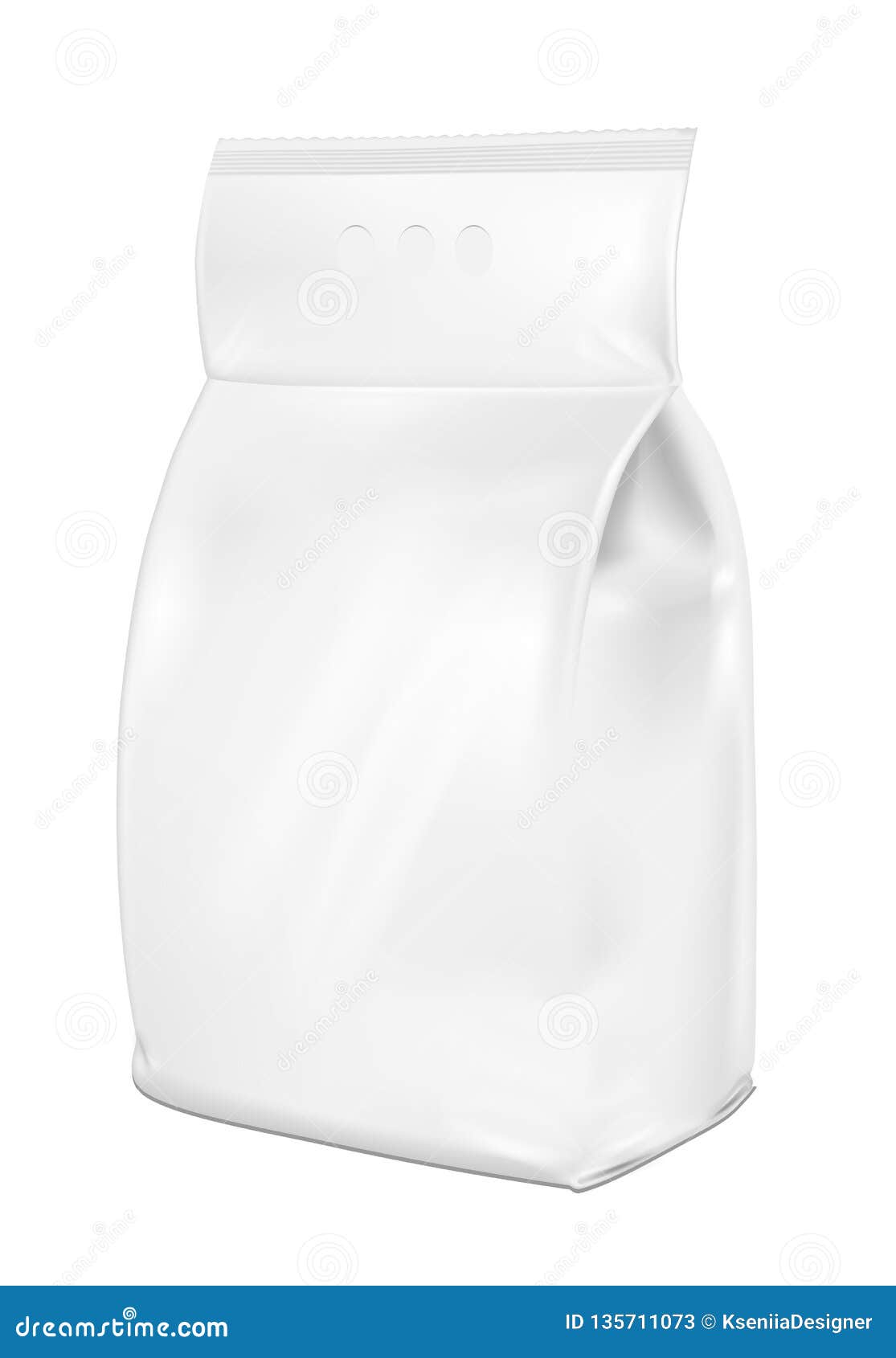 White Blank Plastic or Paper Washing Powder Packaging Stock Vector ...