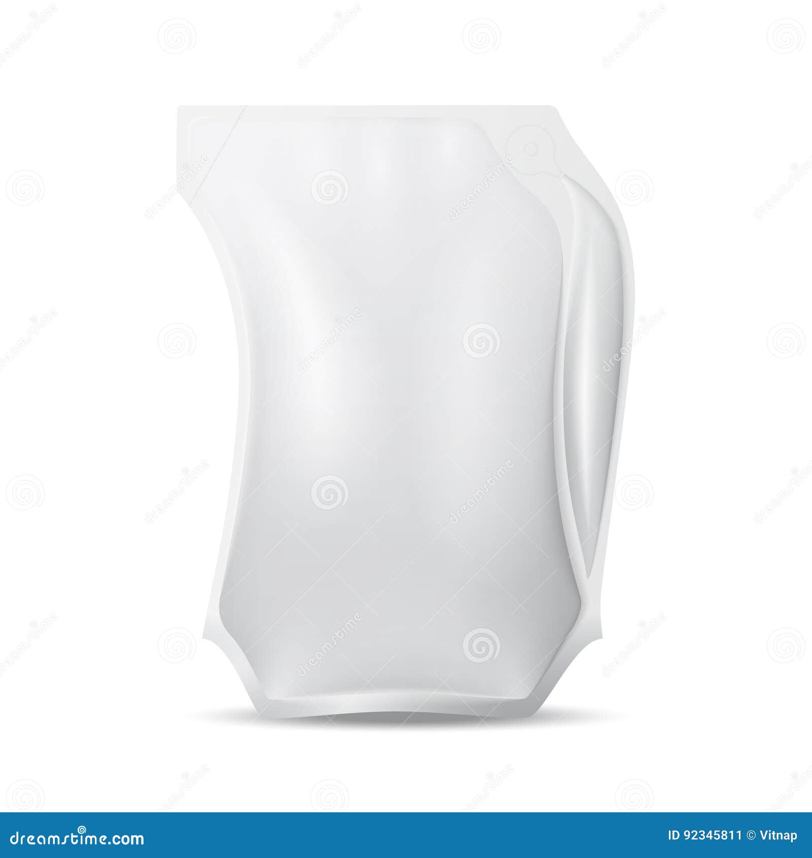 White Blank Plastic Pitcher with Air-filled Handle. Vector Illustration ...