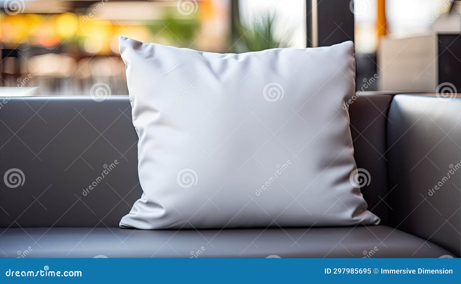 White Blank Polyester Pillow Mock Up. Empty Pillow Template Modern and ...