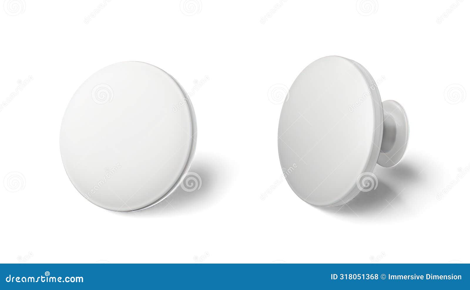 White Blank Popsocket Mock Up with Two Different Angles with on ...
