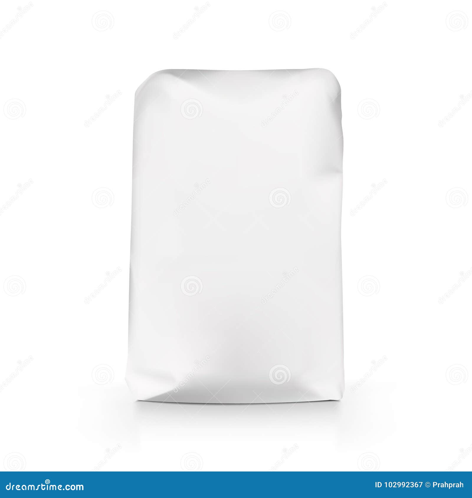 White Blank Pouch. Pack for Grains Stock Image - Image of detailed ...