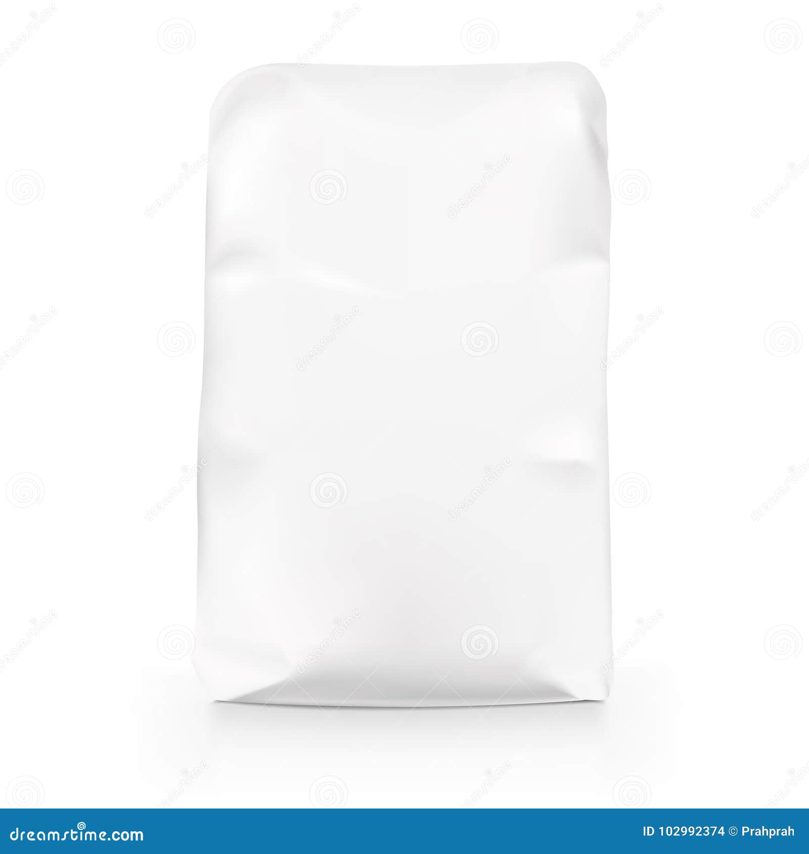 White Blank Pouch. Pack for Grains Stock Photo - Image of plastic, mock ...