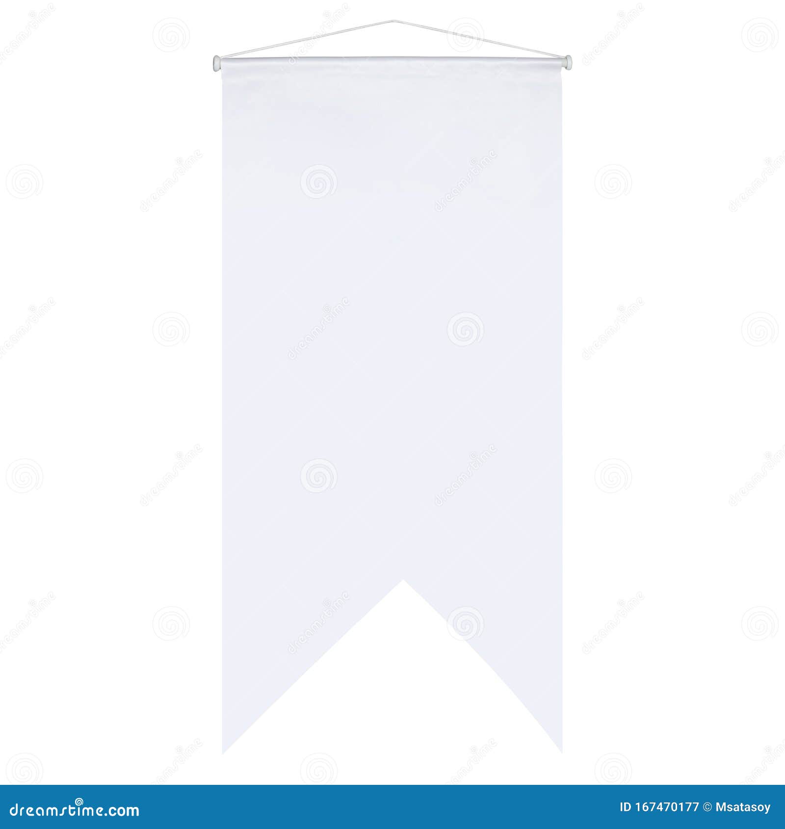 White Blank Realistic Streamer on White Background Template. Stock ...