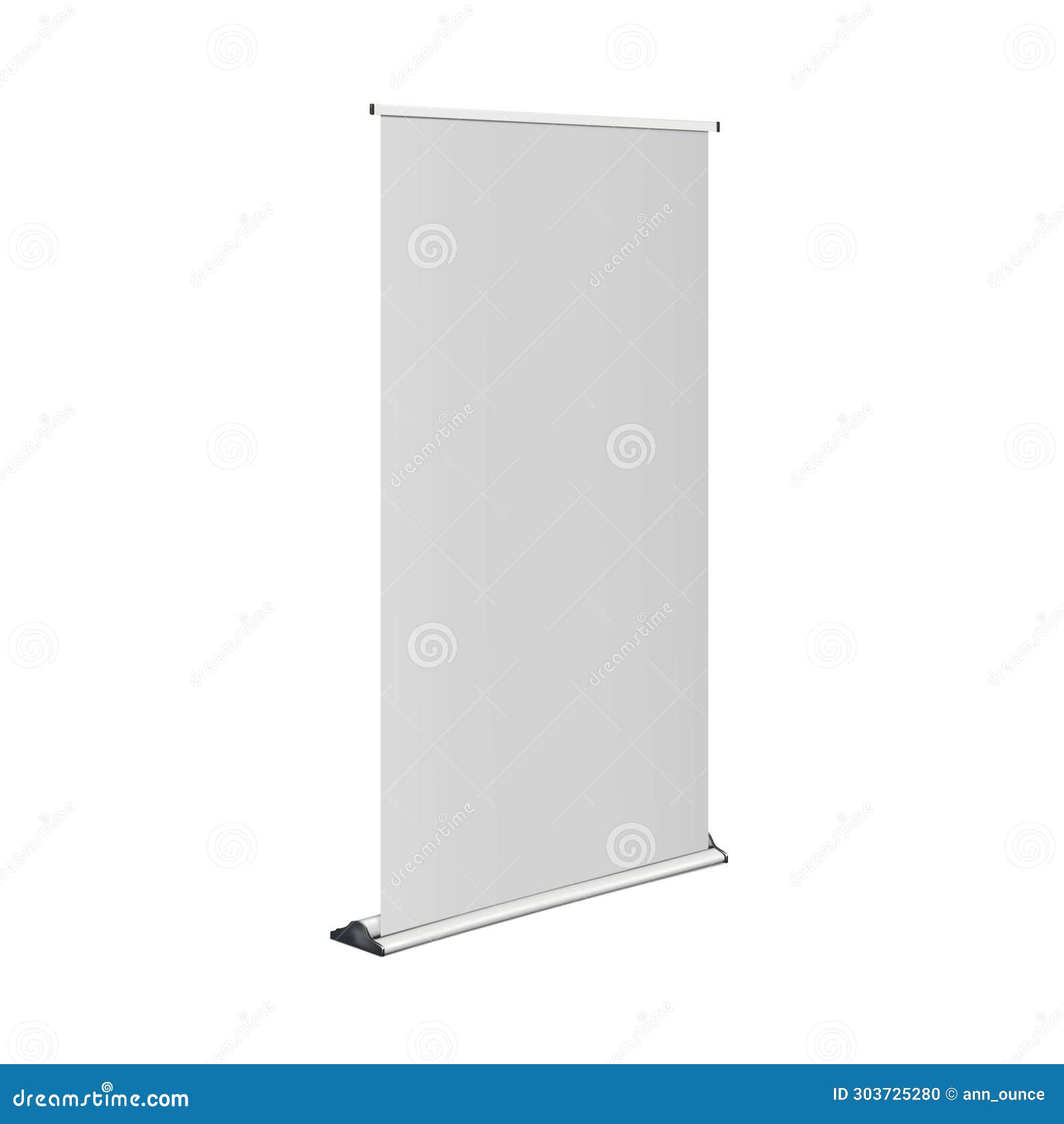 White Blank Roll-up Retractable Banner Stand Realistic Vector Mock-up ...
