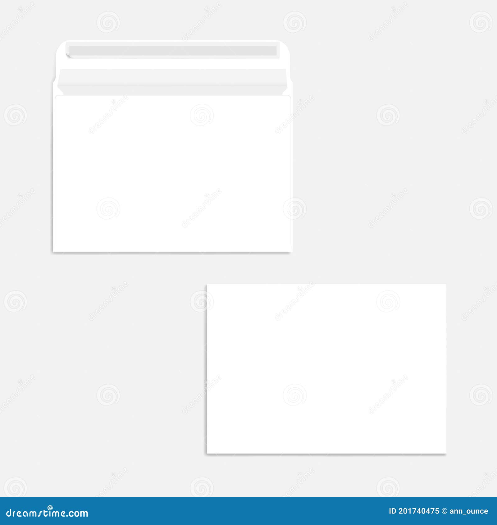 White Blank Self Seal C5 Envelope - Front And Back, Realistic Mockup ...