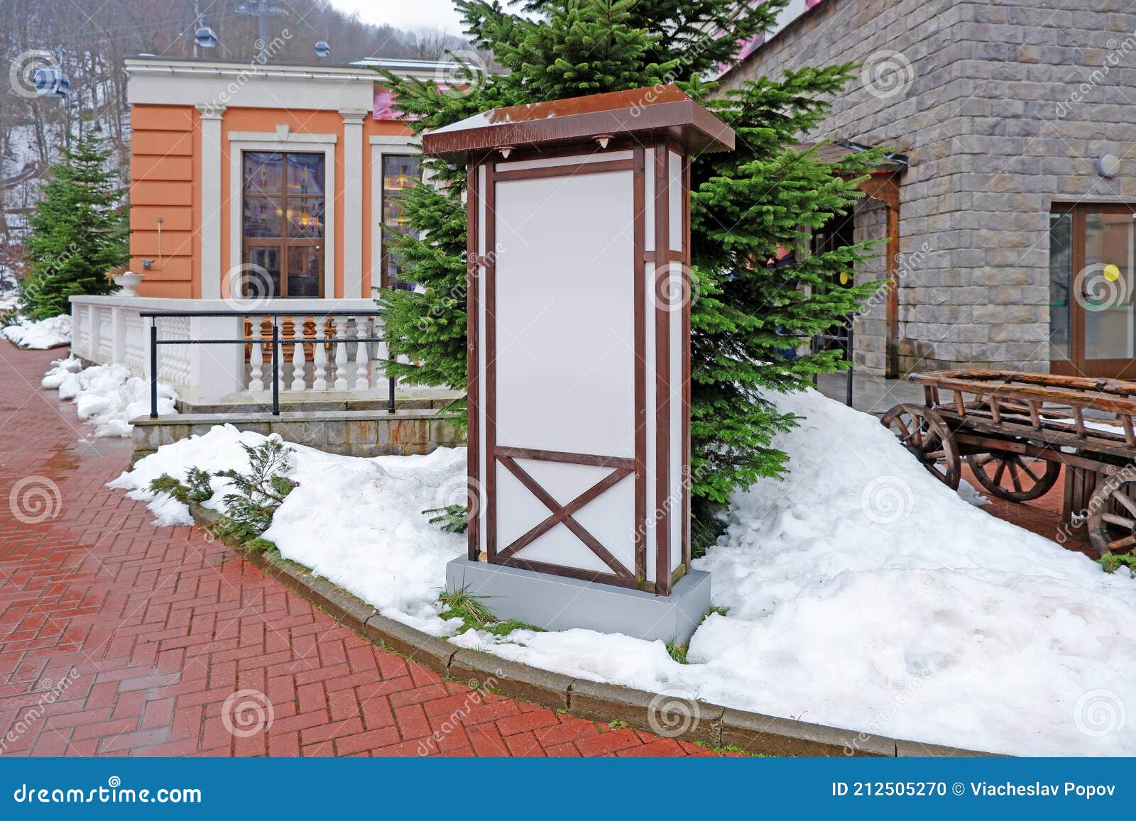 White blank sign board stock photo. Image of forest - 212505270