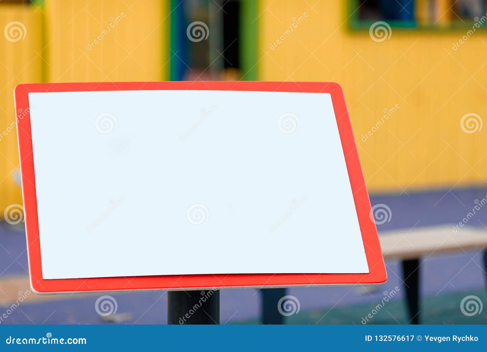 White Blank Sign Board in the Park Stock Image - Image of blank, notice ...