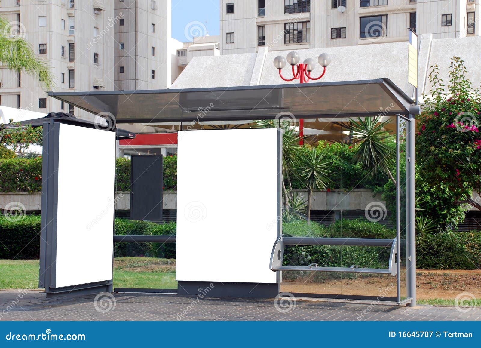 White Blank Sign on a Bus Stop Stock Image - Image of street, sign ...