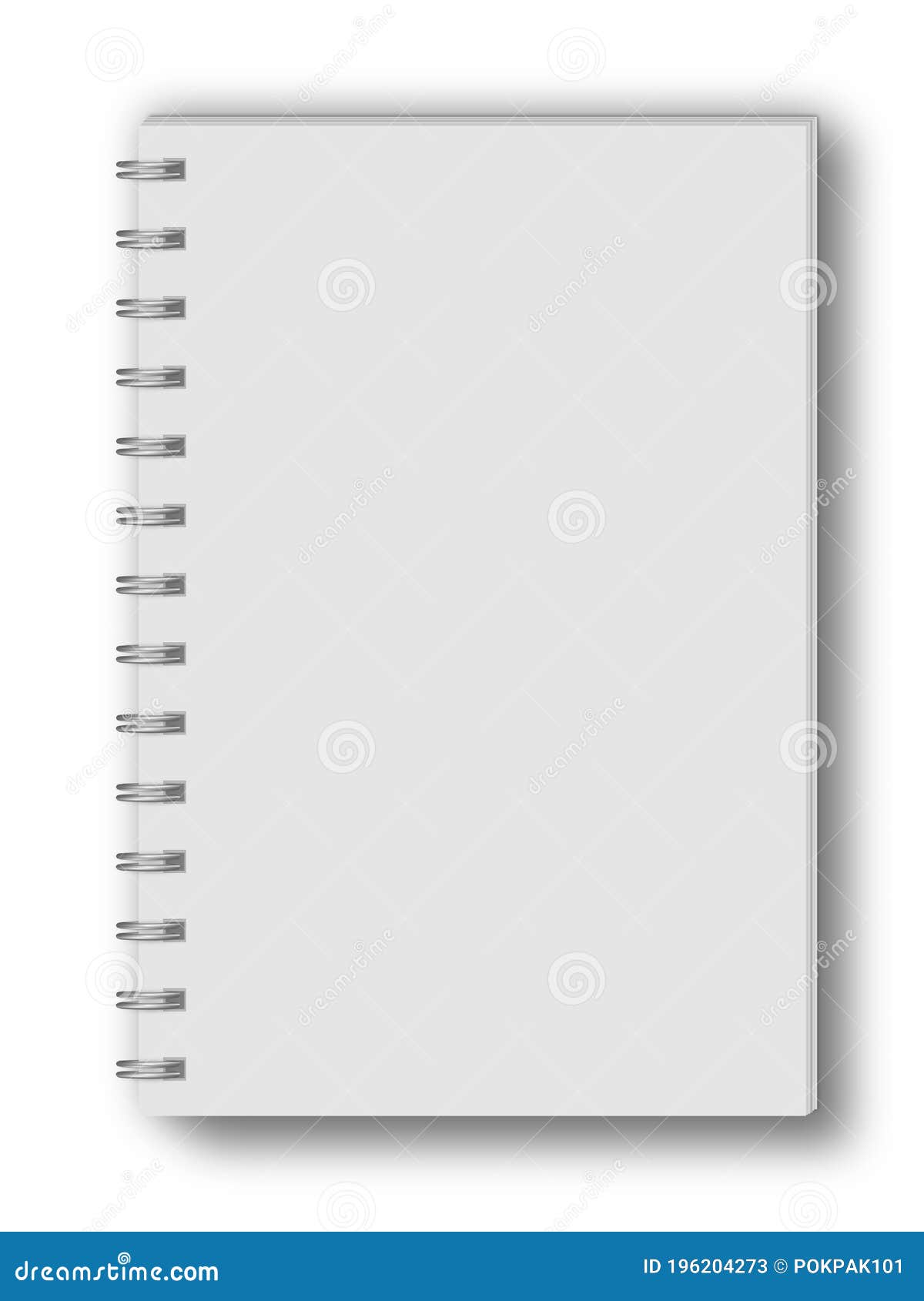 White Blank Spiral Notebook Mockup Stock Illustration - Illustration of ...
