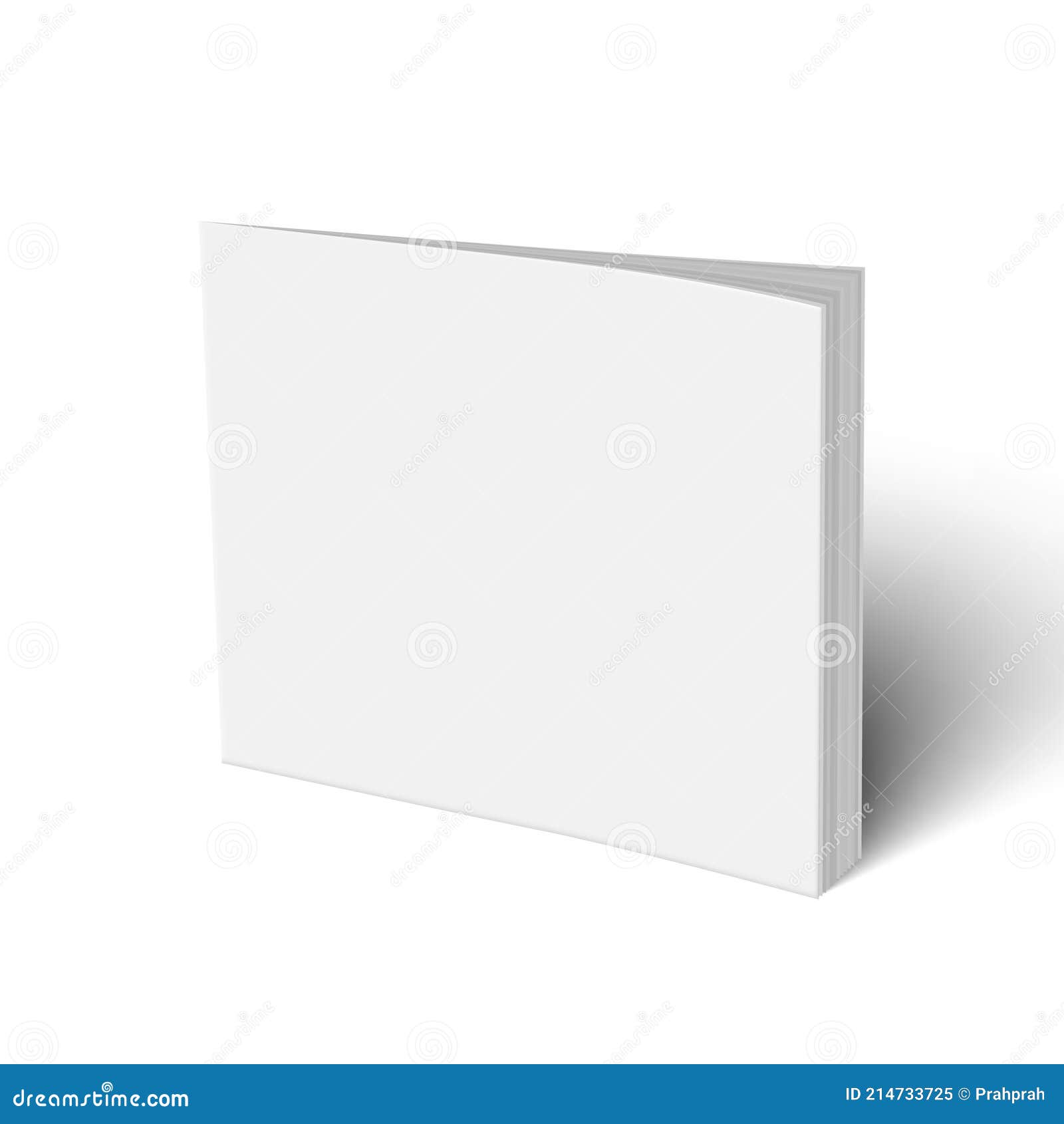 White Blank Square Booklet with Clear Cover Stock Vector - Illustration ...
