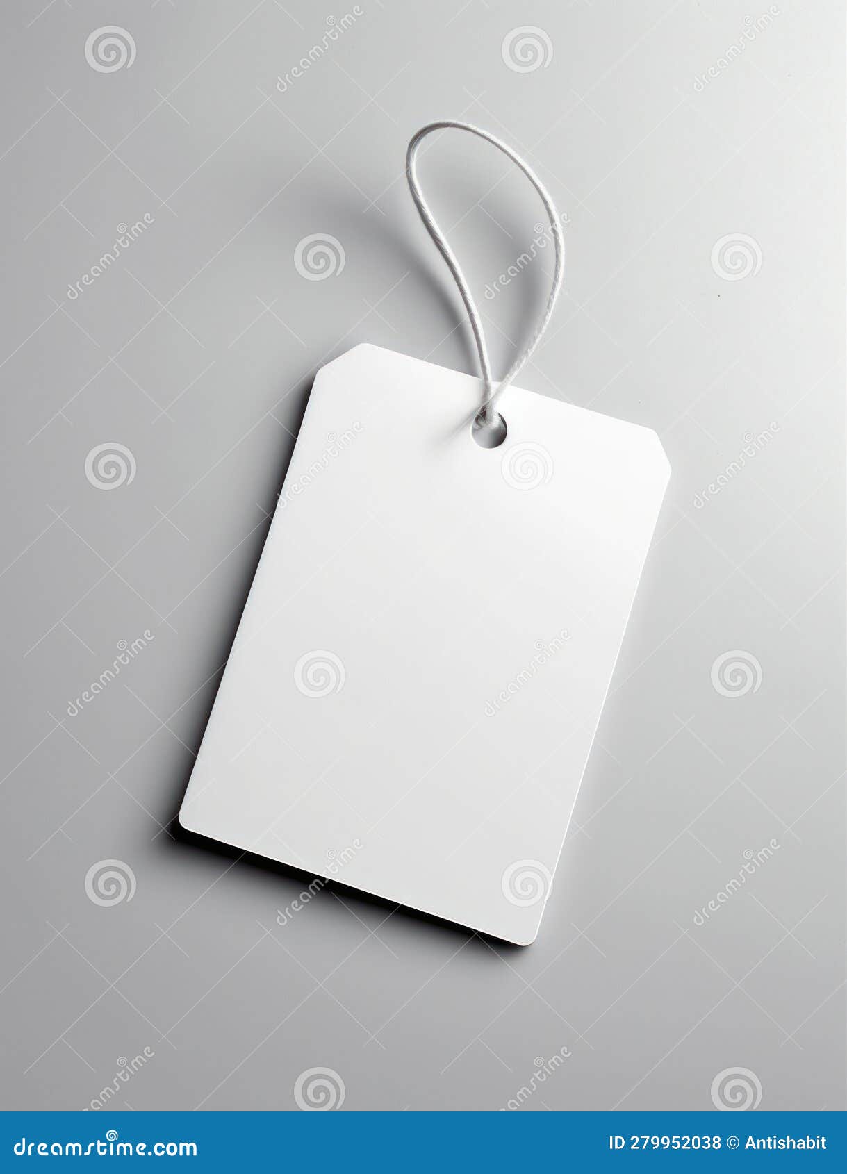 White Blank Tag, on a White Background, Mockup Stock Illustration ...