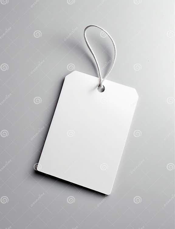 White Blank Tag, on a White Background, Mockup Stock Illustration ...