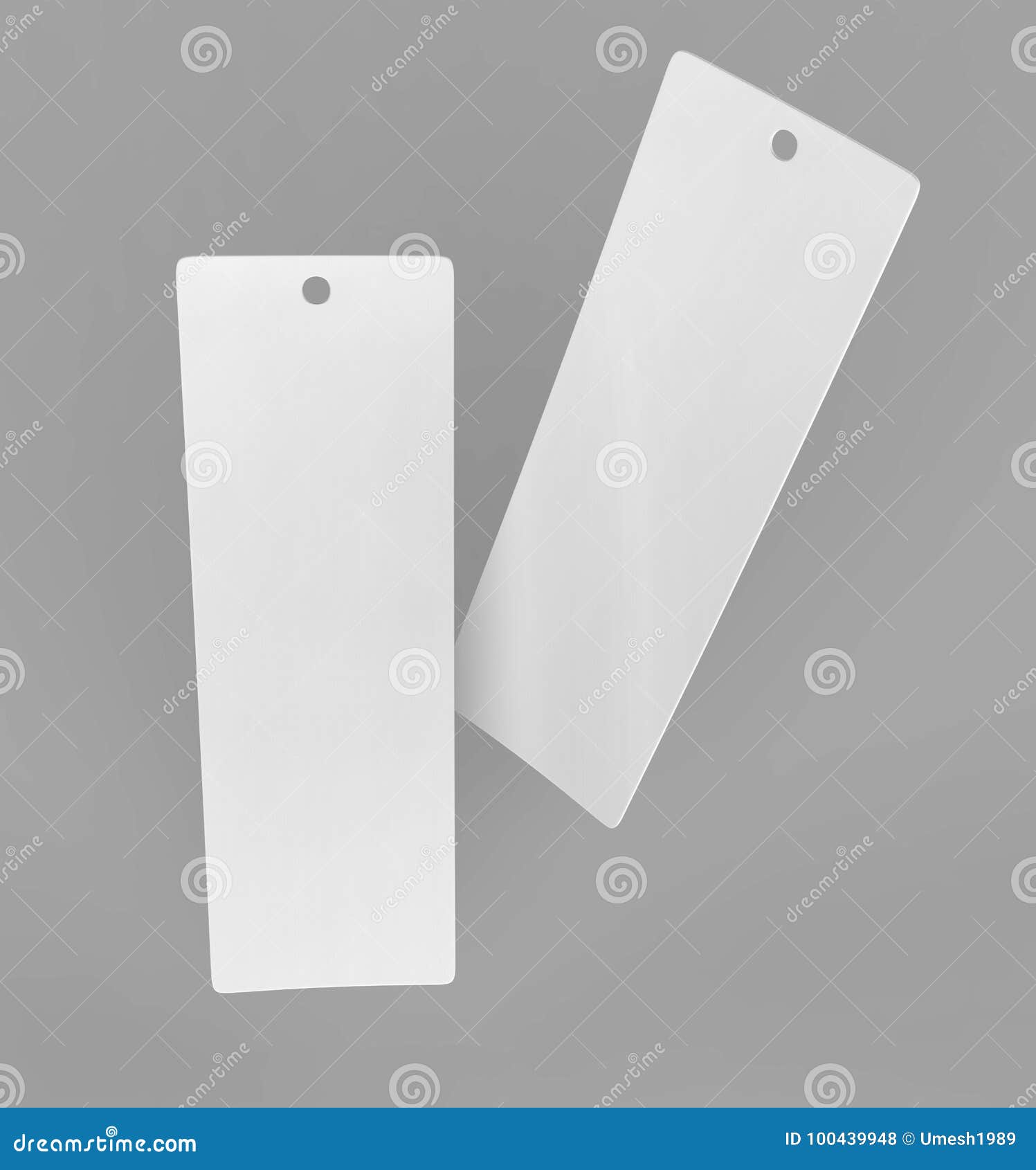 White Blank Tag or Label and Bookmark Stock Illustration - Illustration ...