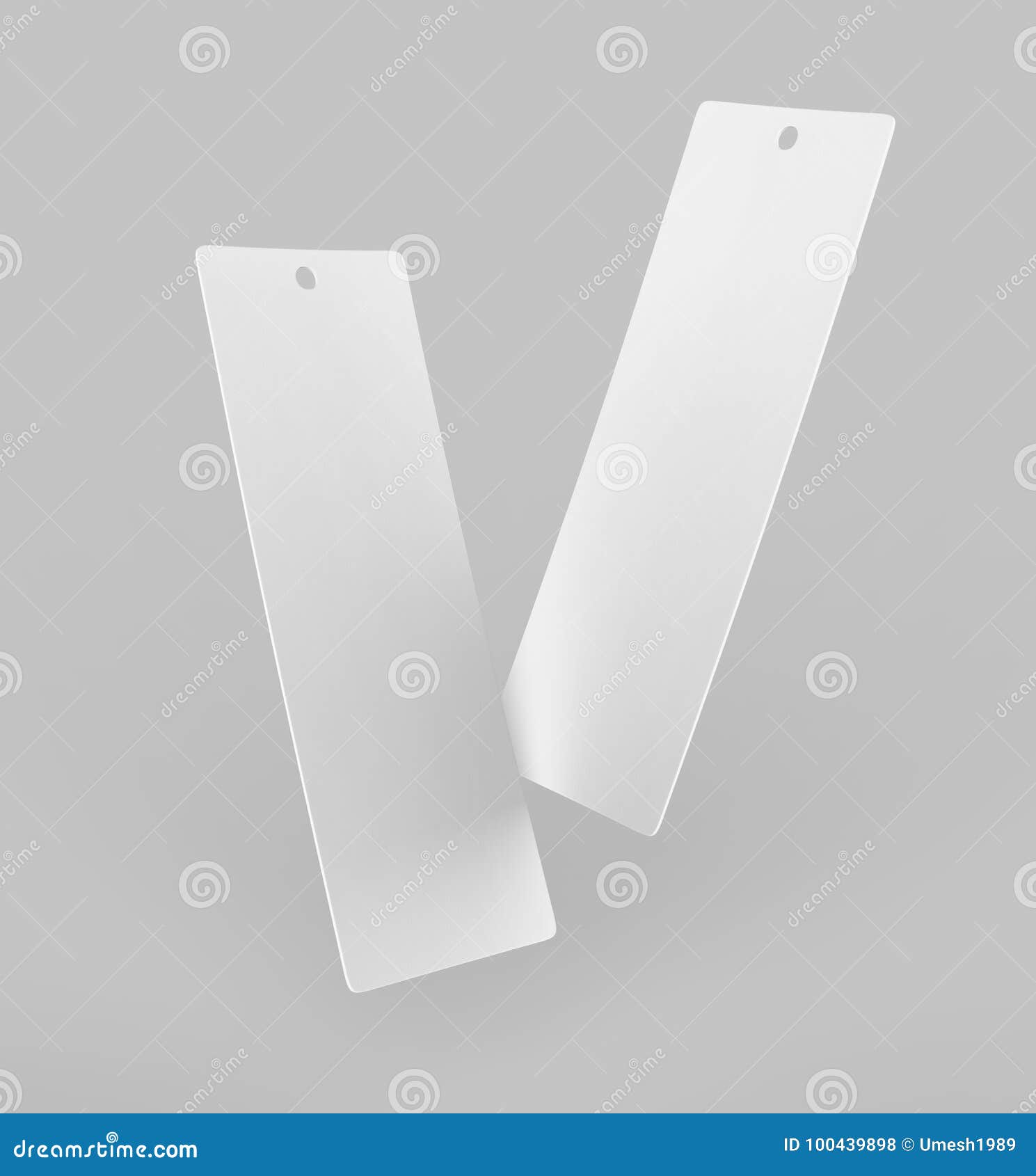 White Blank Tag or Label and Bookmark Stock Illustration - Illustration ...