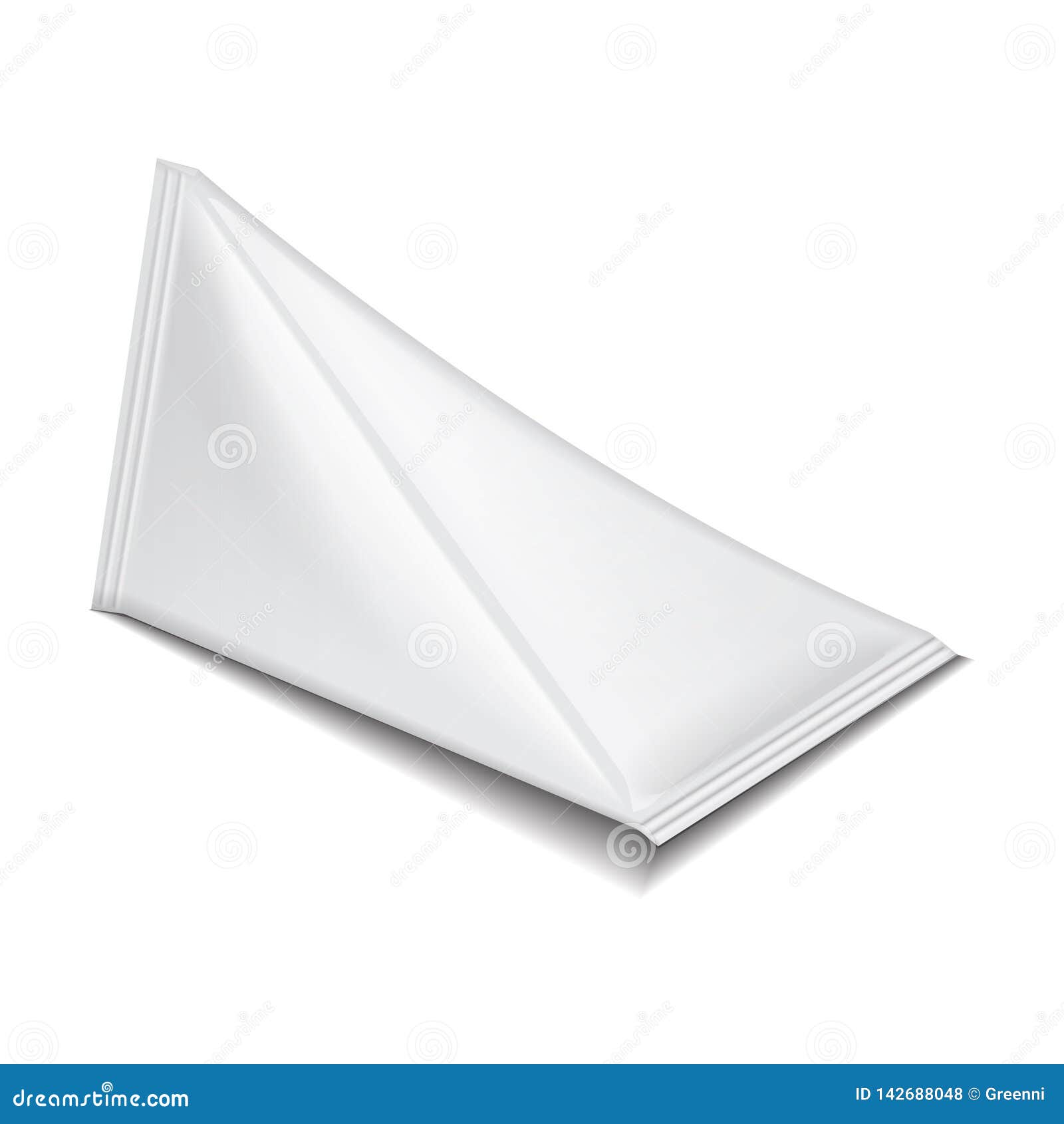 White Blank Triangular Packet Carton Juice or Milk Pack. White ...