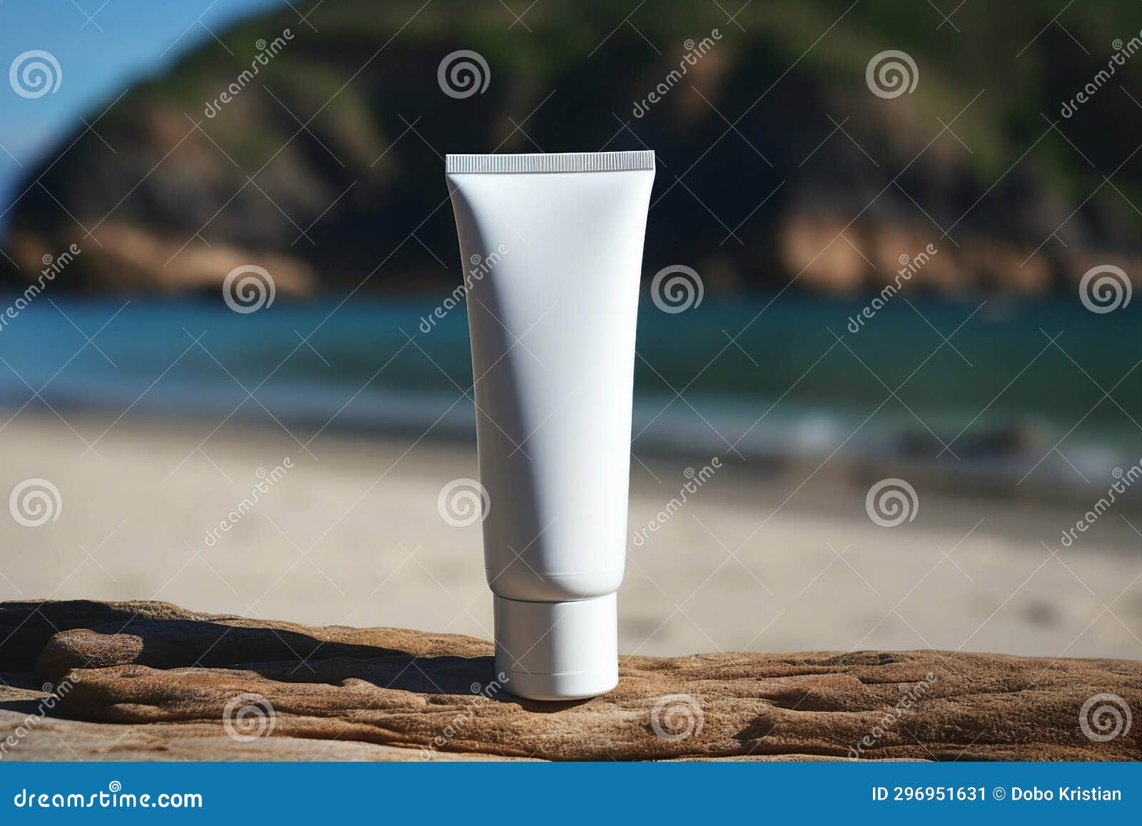 White Blank Tube on a Stone Stock Illustration - Illustration of ...
