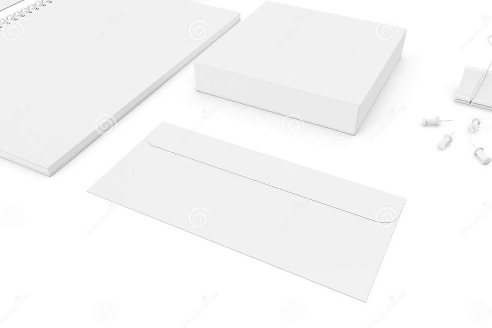 White Blank Ultimate Set of Printing Materials Template for Branding ...