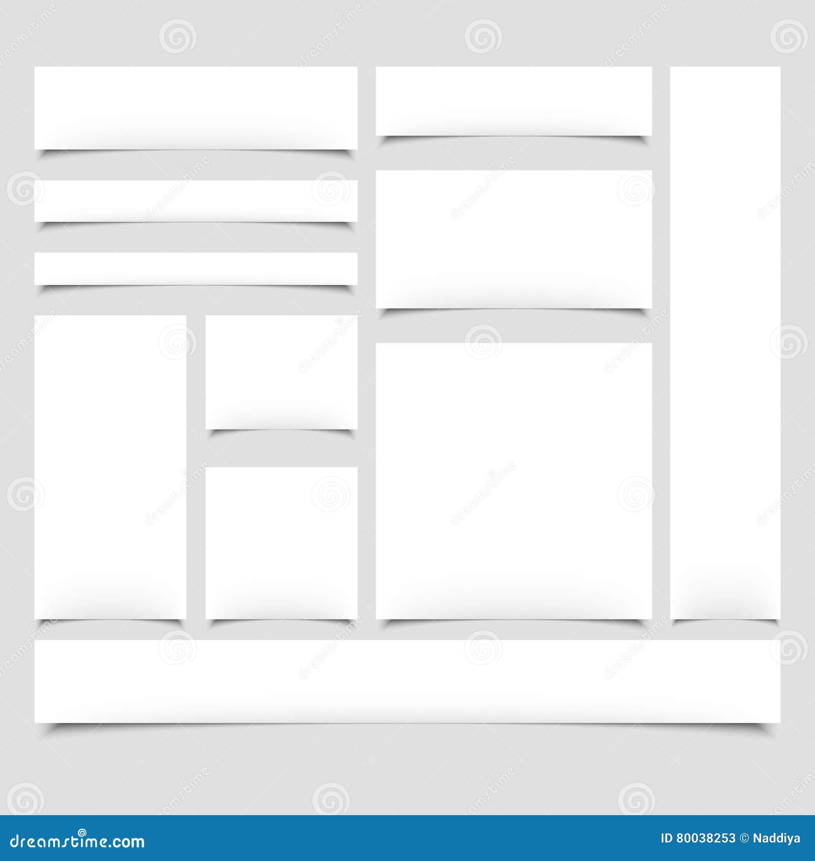 White Blank Web Banners. Vector Eps-10. Stock Vector - Illustration of ...