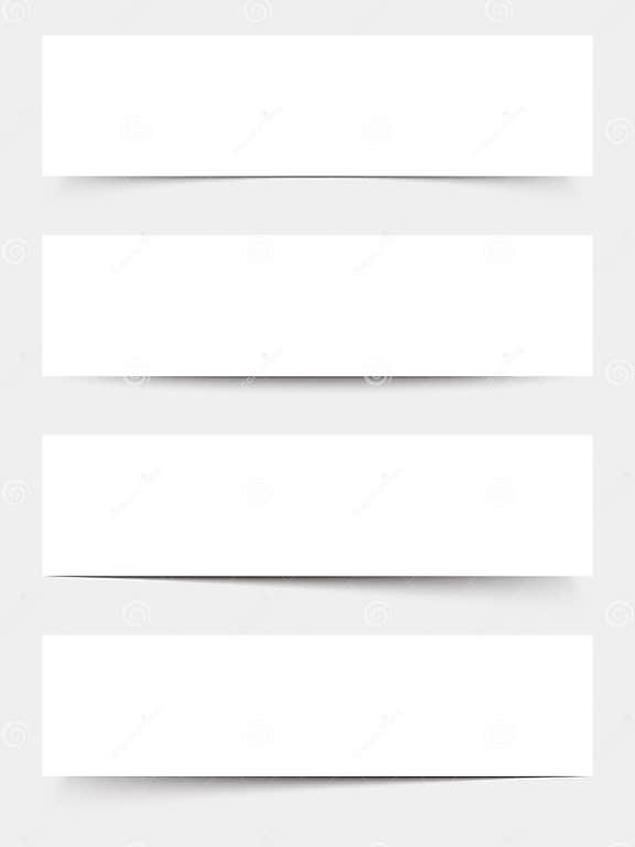 White Blank Web Banners. Vector Eps-10. Stock Vector - Illustration of ...