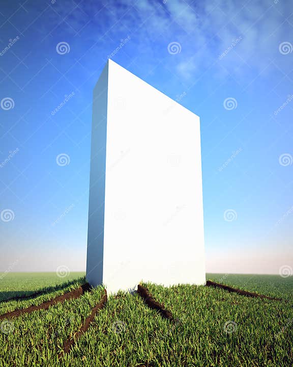 White Block Breaking through Stock Image - Image of ground, growing ...