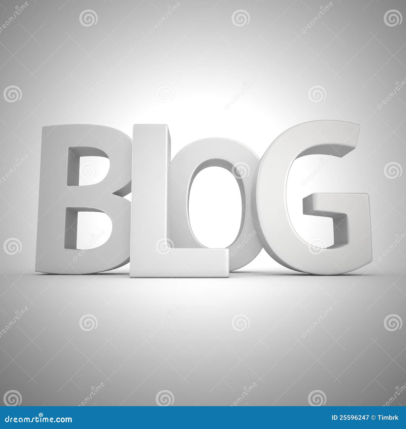 White Blog Text On Blue Background. Vector Letters On Sticks. Printable ...