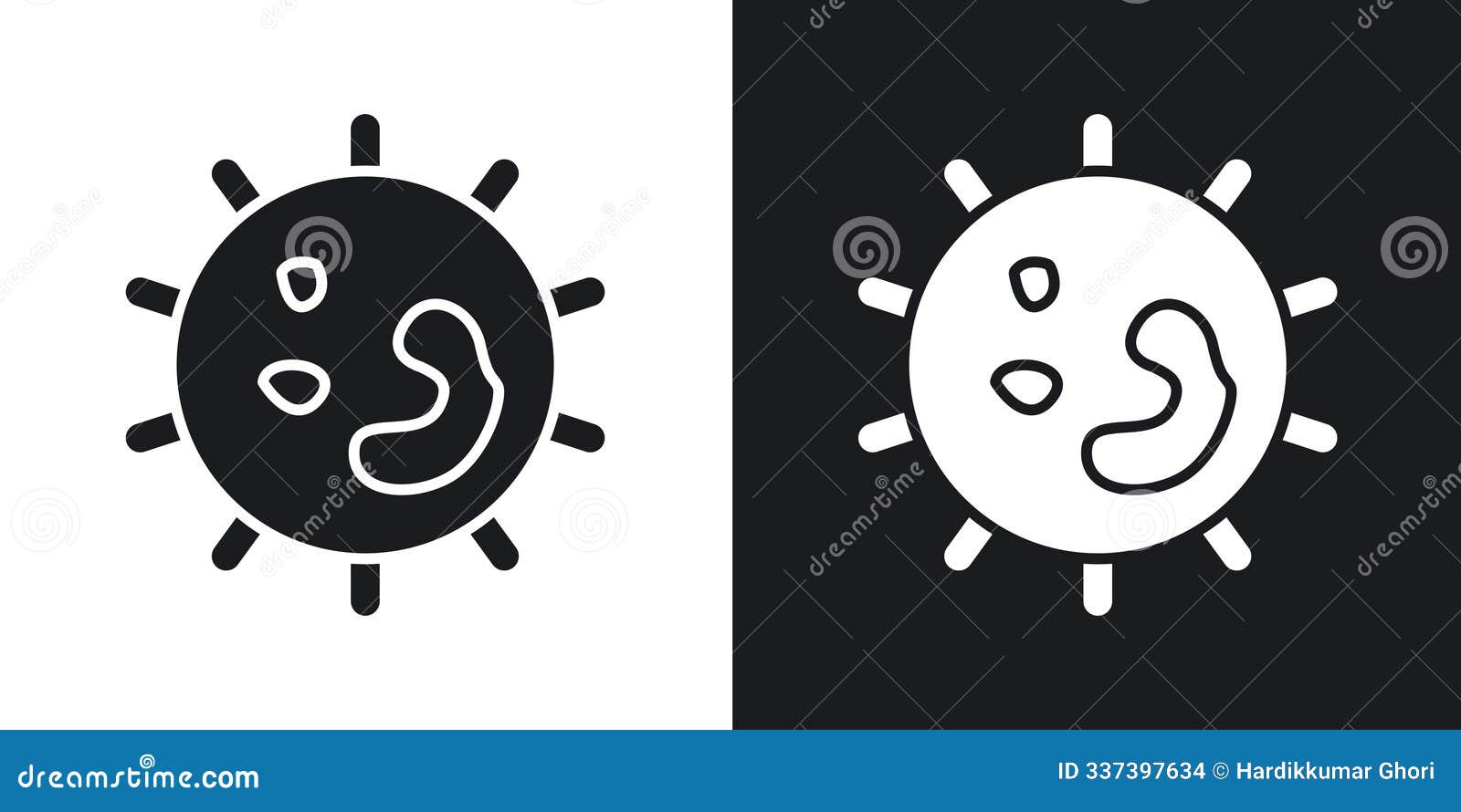 White Blood Cell Thin Line Vector Icon Set Stock Illustration ...