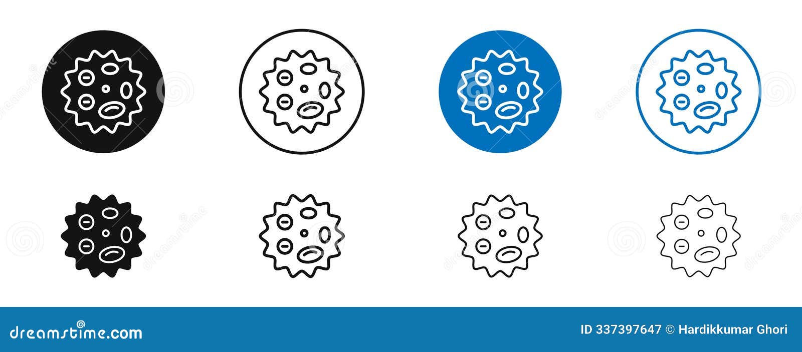 White Blood Cell Thin Line Vector Icon Set Stock Illustration ...