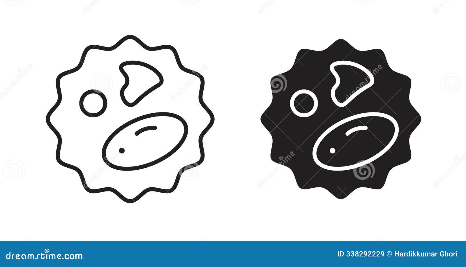 White Blood Cell Thin Line Vector Icon Set Stock Illustration ...