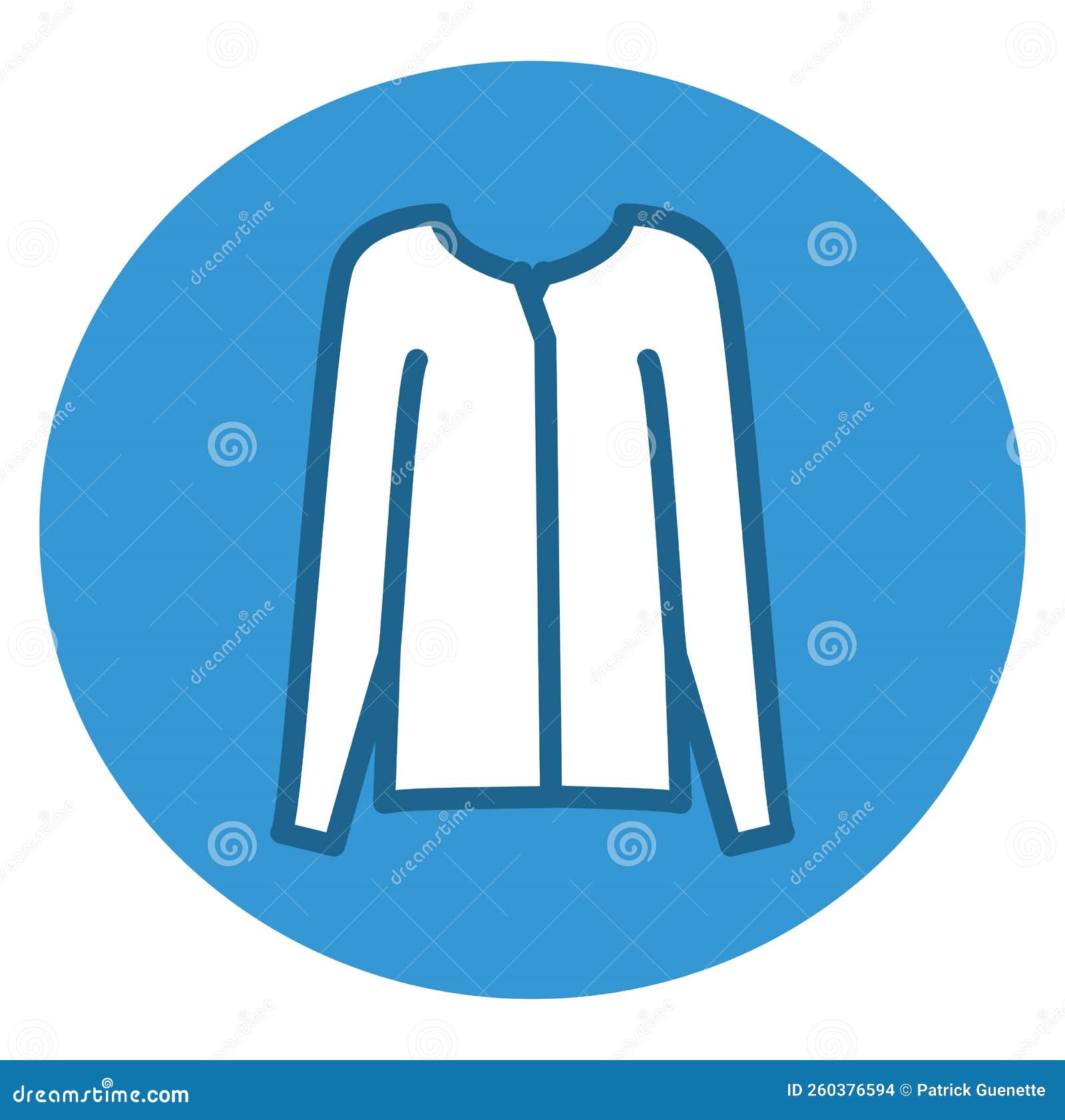 White blouse, icon stock vector. Illustration of modern - 260376594
