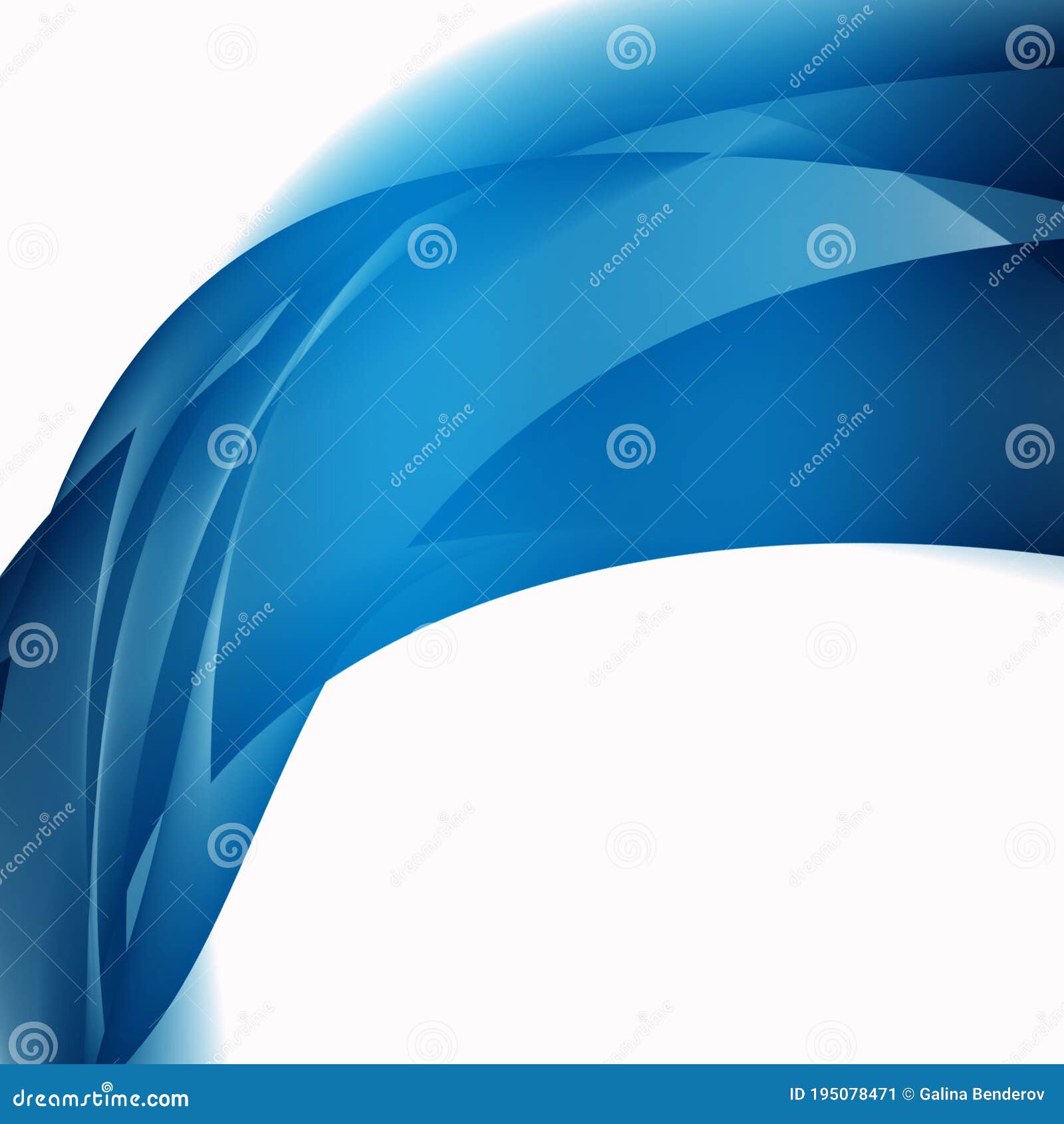 White and Blue Air Background. Elegant Wavy Lines. Stock Illustration ...