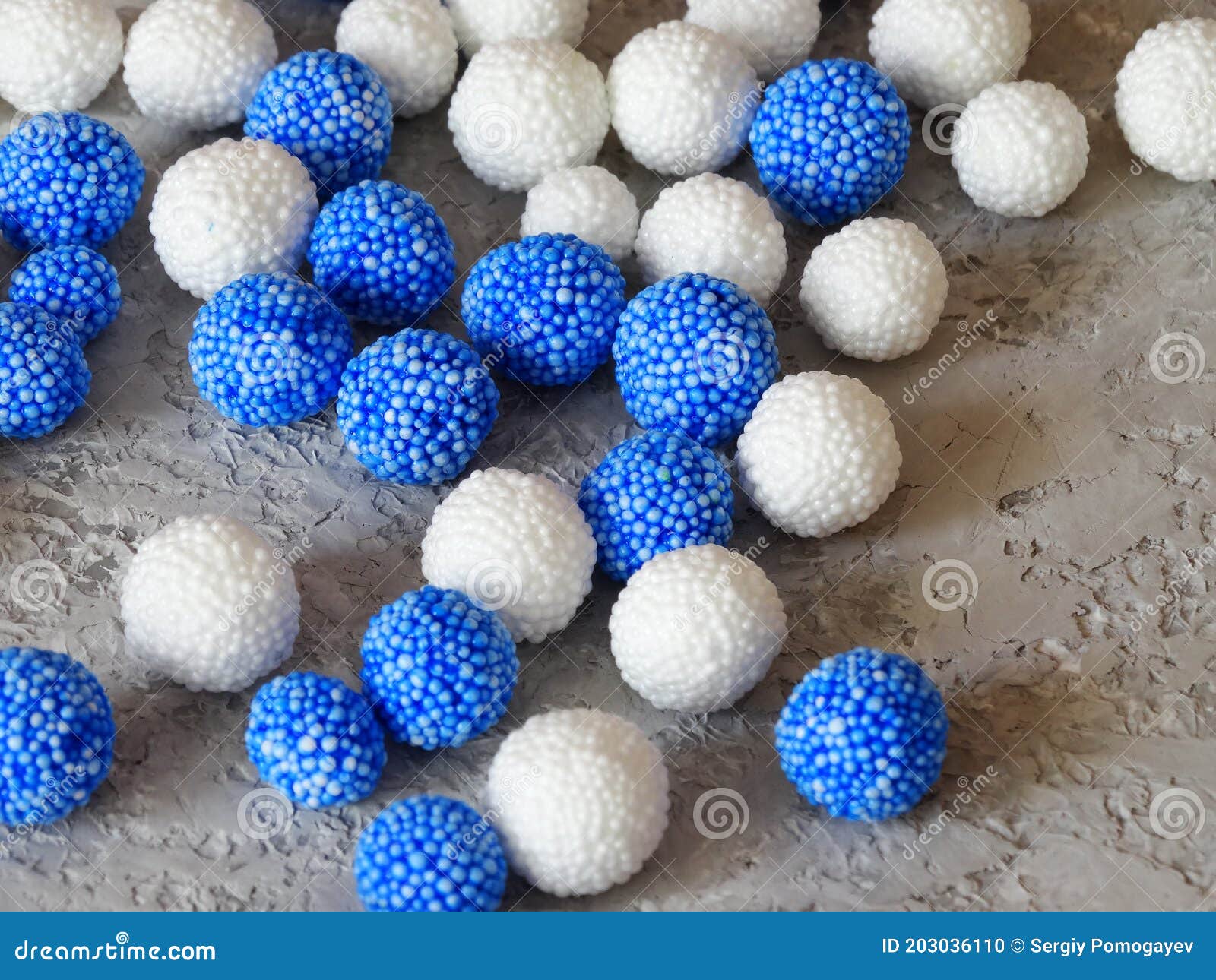 White and Blue Balls Closeup Stock Photo - Image of grunge, pattern ...