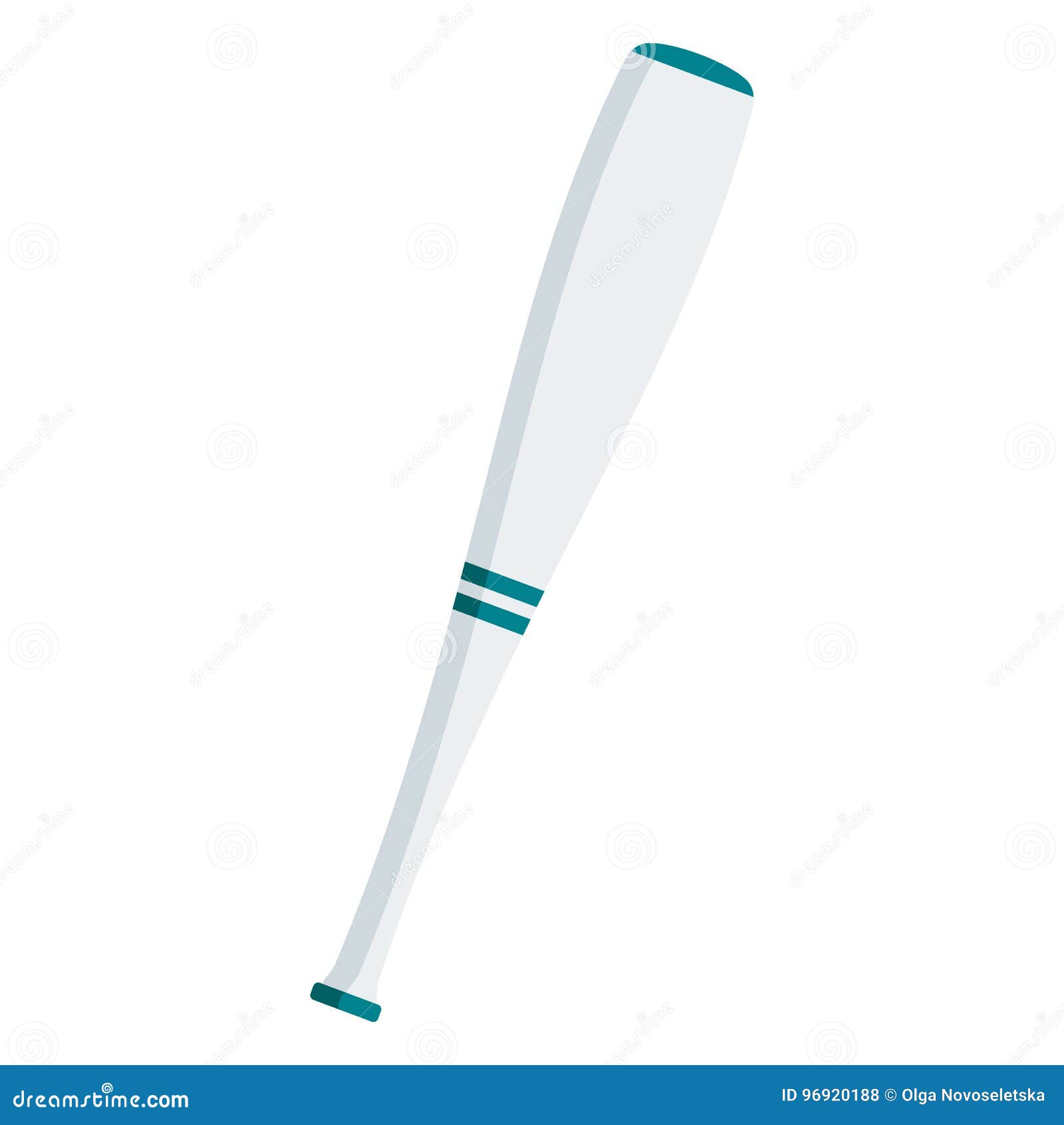 White blue baseball bat stock vector. Illustration of color - 96920188