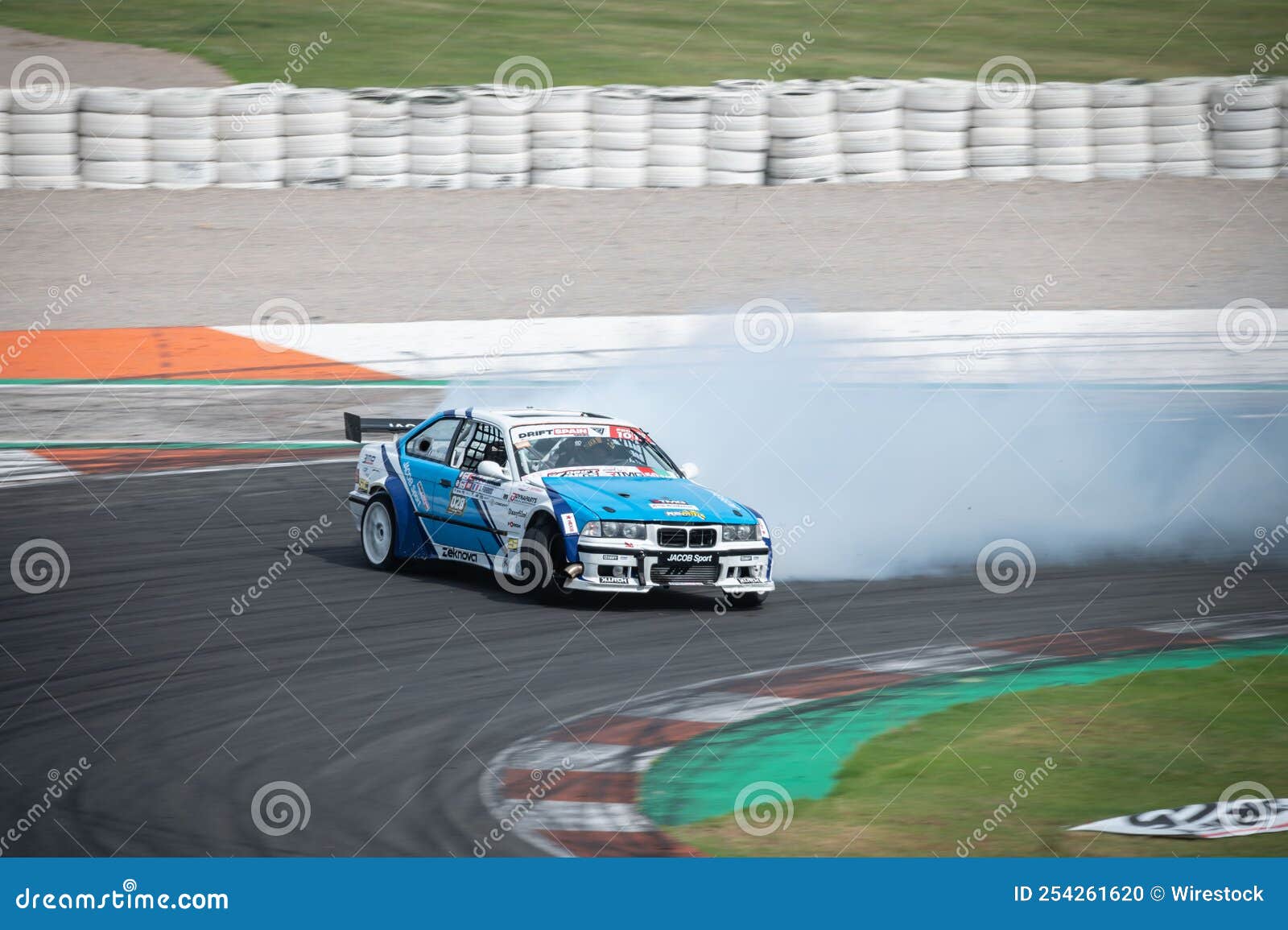 White and Blue BMW E36 Drifting during a Race Editorial Image - Image ...
