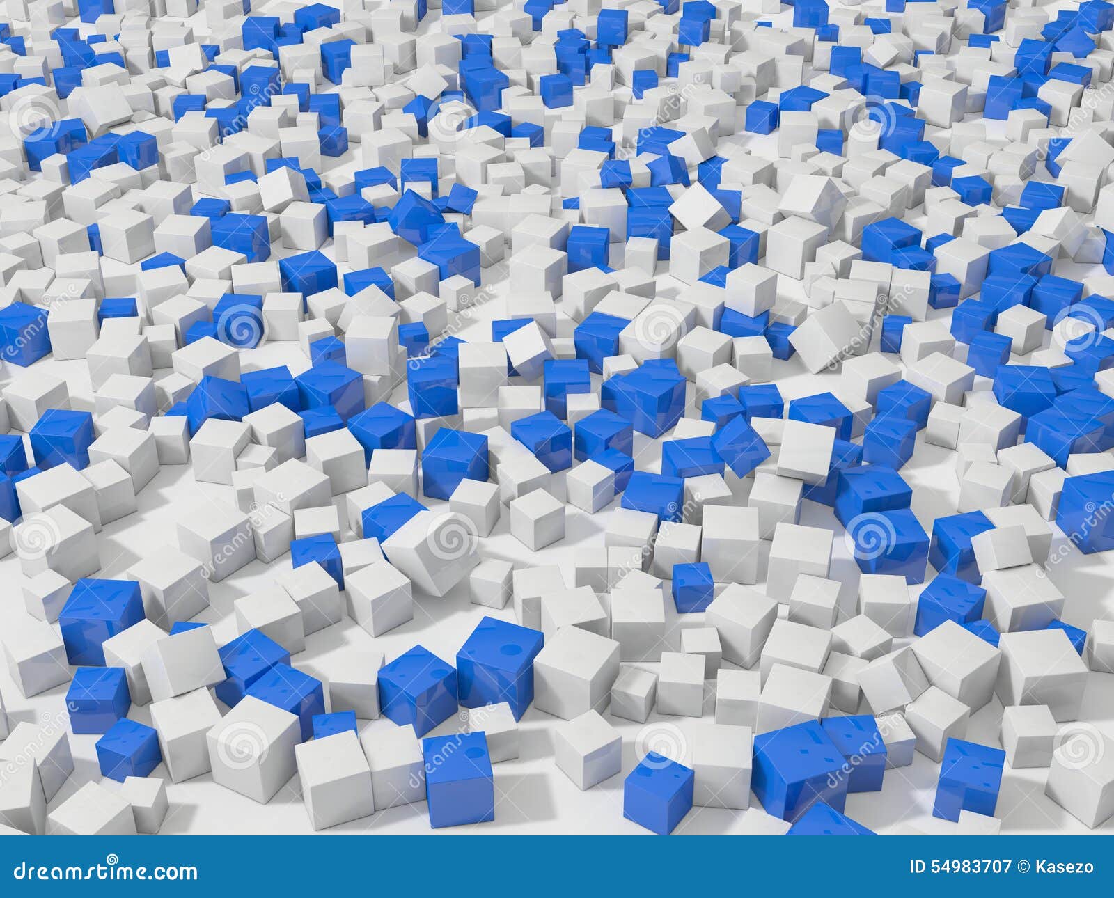 White and blue cubes stock illustration. Illustration of cubes - 54983707