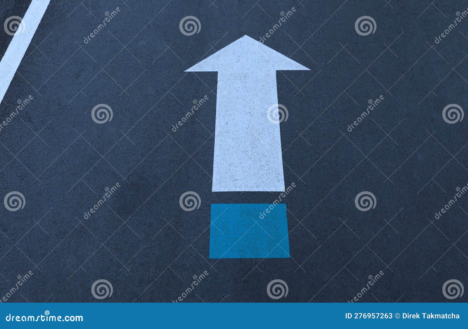 Direct arrow on floor stock image. Image of traffic - 276957263
