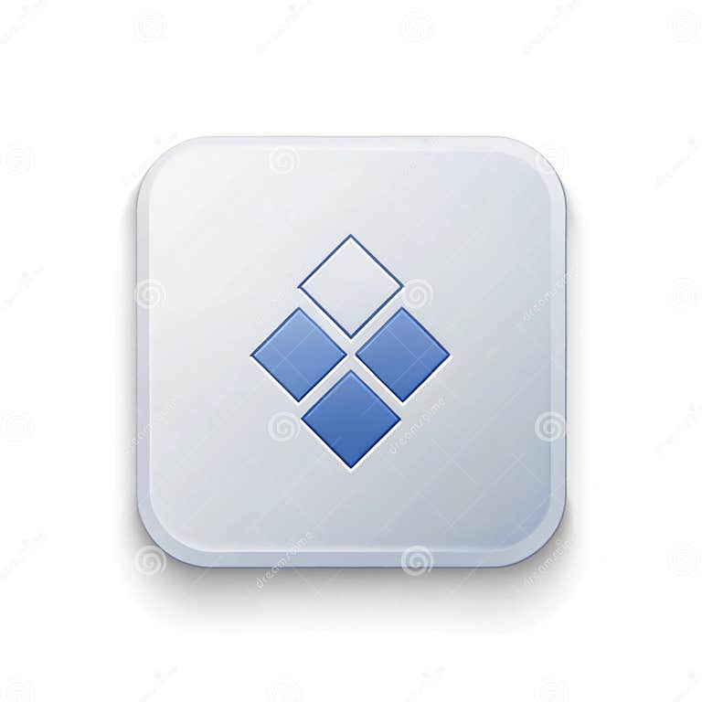 White and Blue Drag-and-drop Application Icon Isolated on Clean White ...
