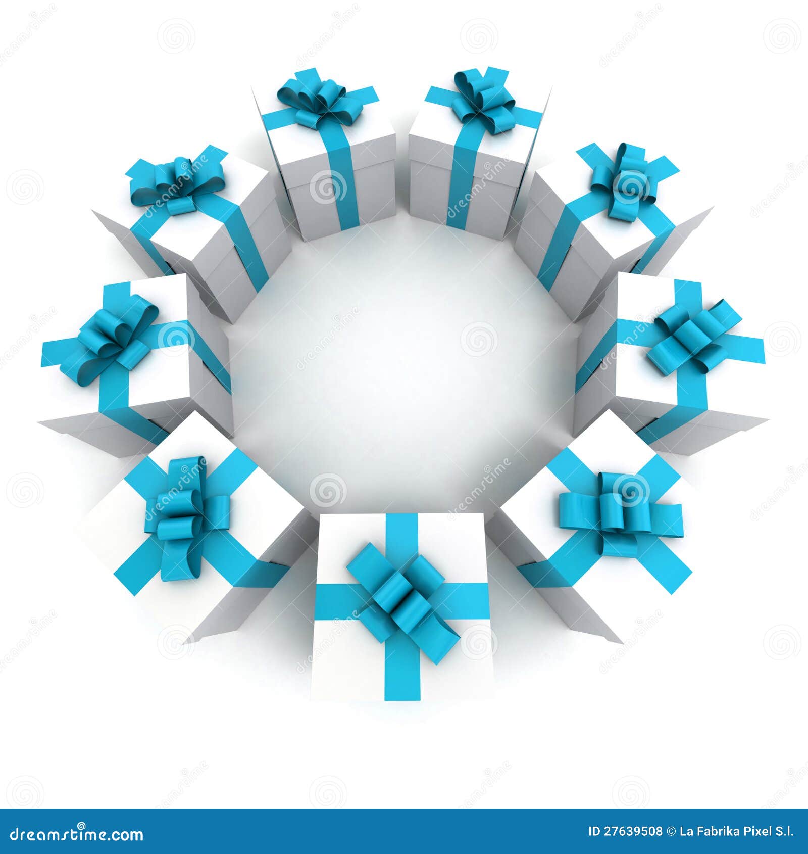White and Blue Gift Boxes Circle Stock Illustration - Illustration of ...