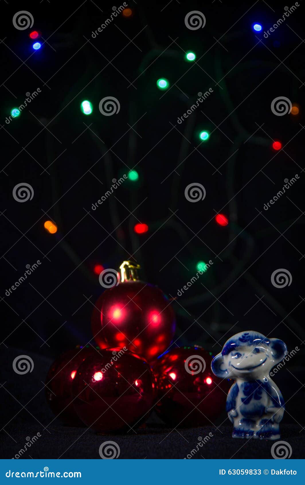 White and Blue Monkey. New Year Symbol. Stock Image - Image of white ...