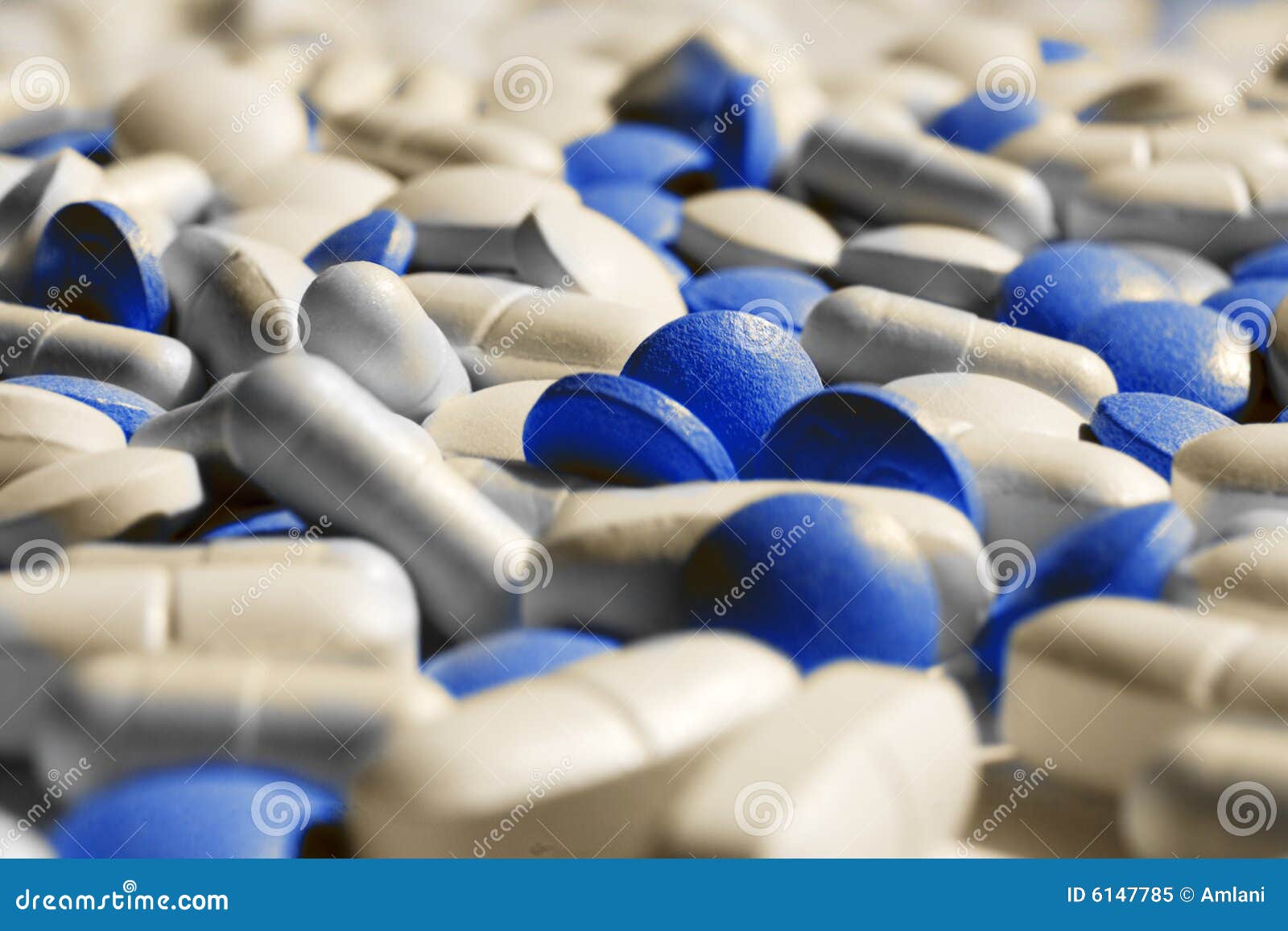 White and Blue Pills, Tablets and Capsules Stock Image - Image of pill ...