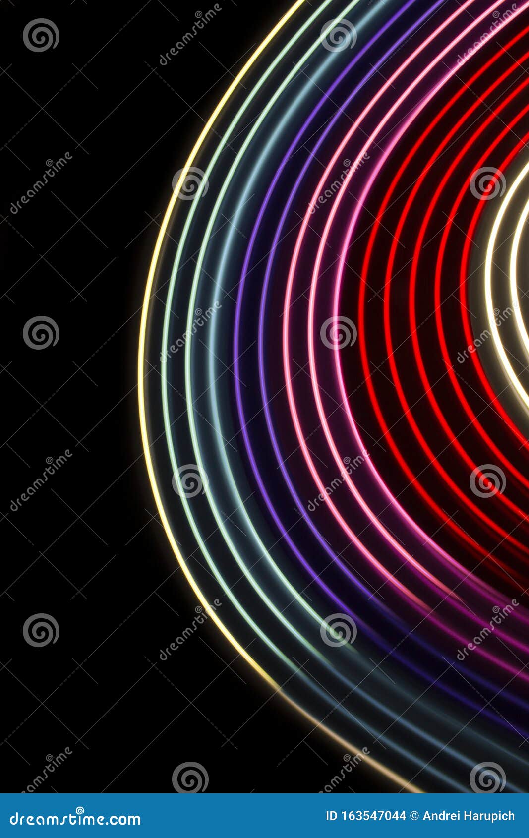 Multicolor Light Circles on a Black Background Stock Photo - Image of ...