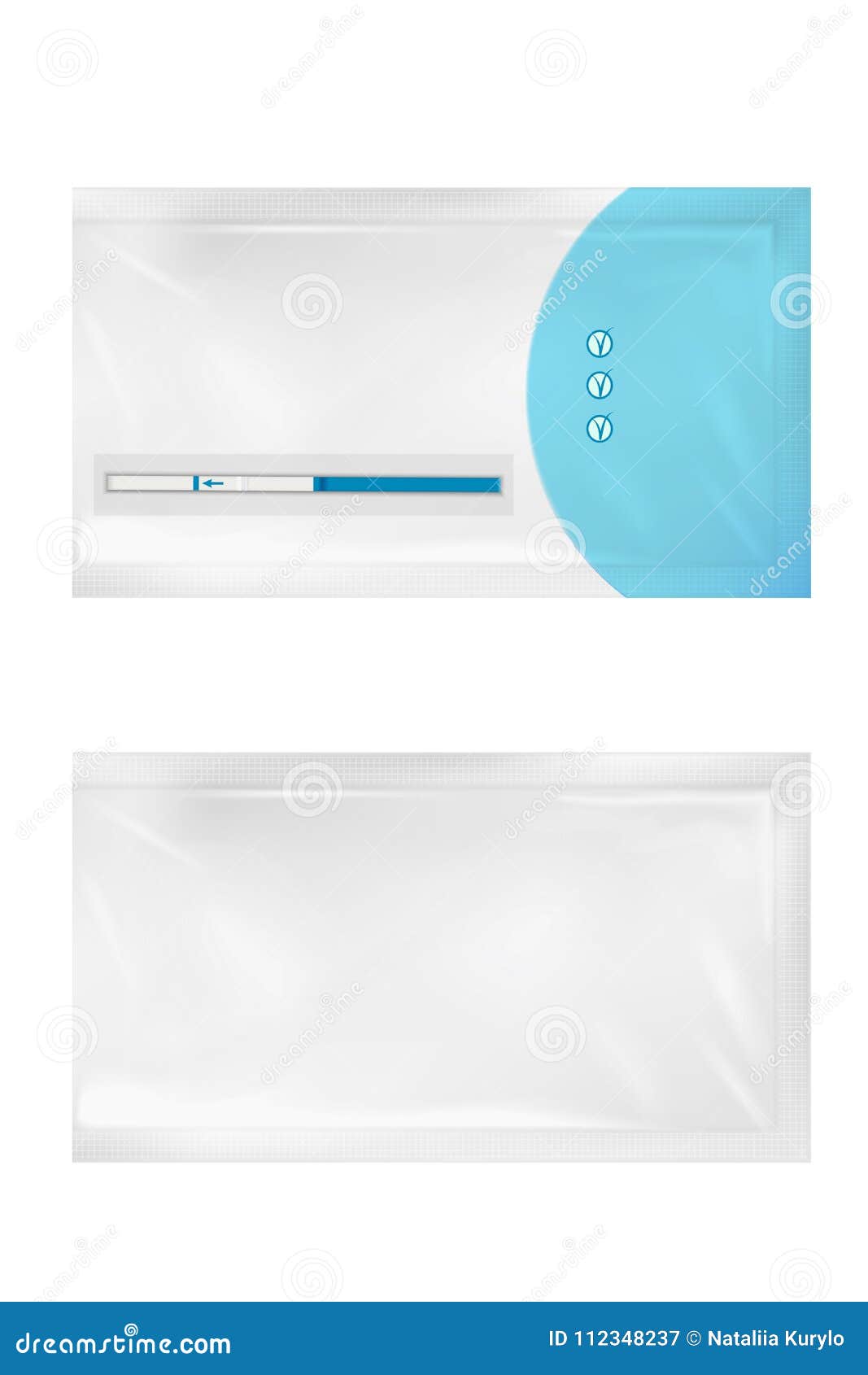 White Polyethylene Template Sachet, for Design. Stock Vector ...