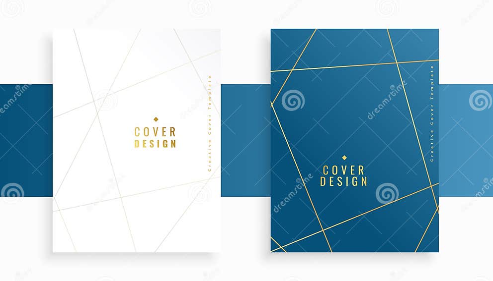 White and Blue Premium Leaflet Cover Template in Pack Stock ...