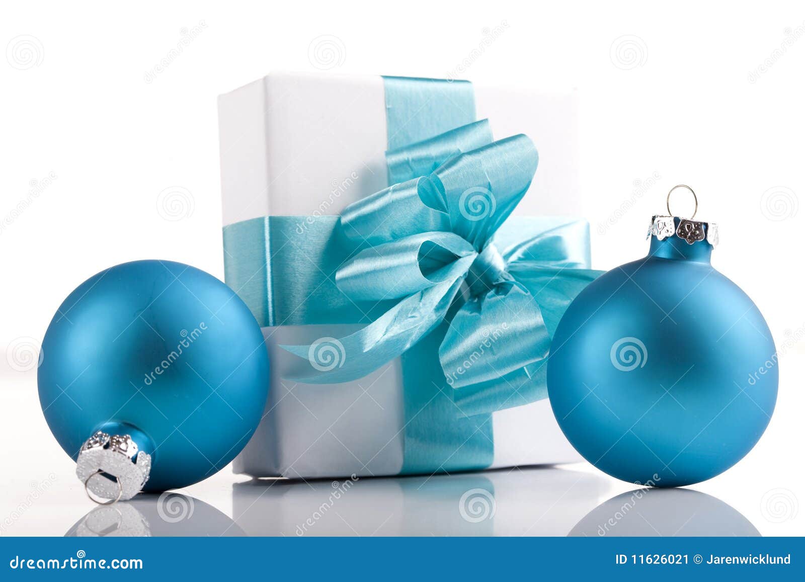 White and blue present stock image. Image of decorations - 11626021