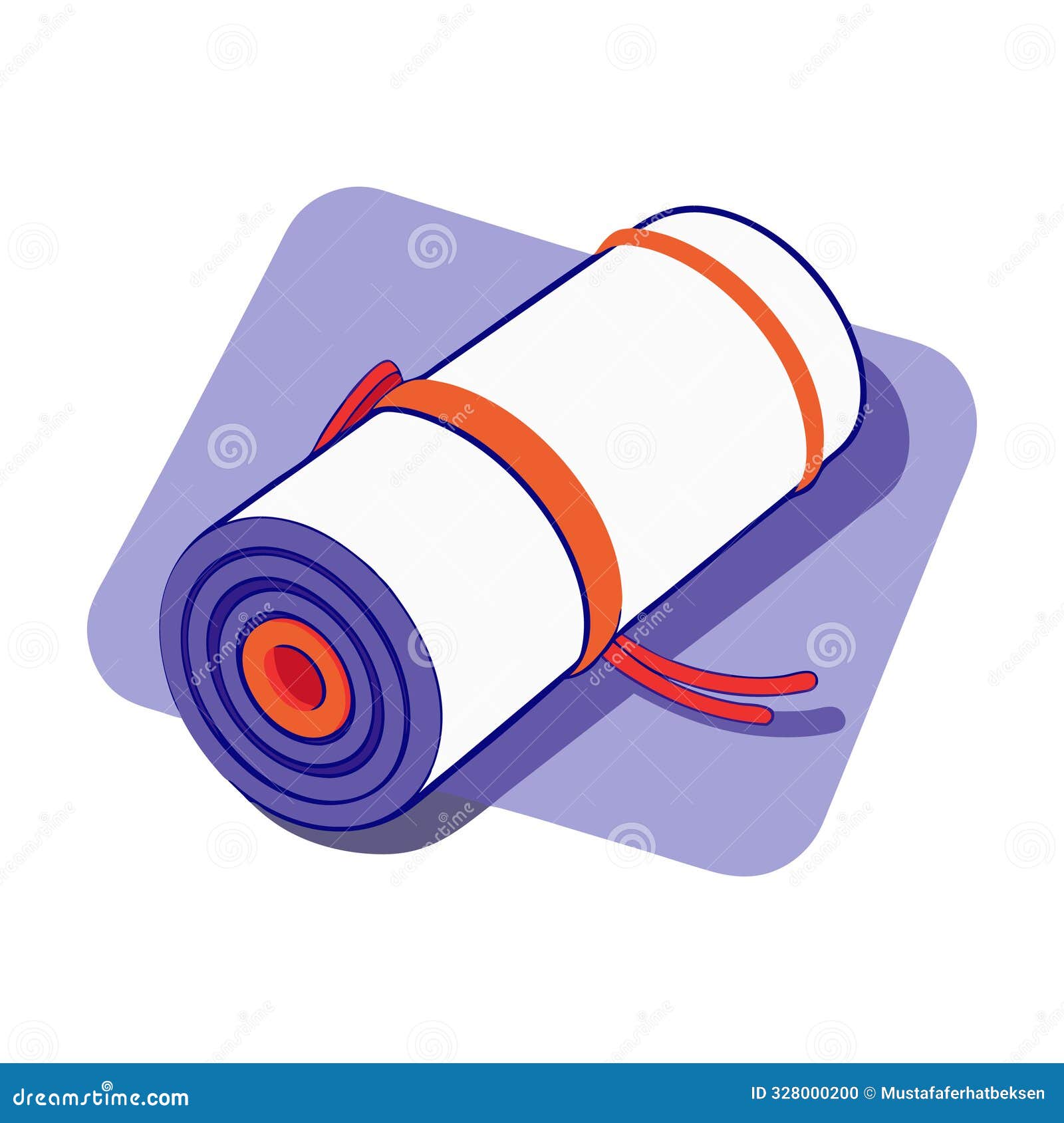 A White and Blue Roll of Paper is Tied with a Red Ribbon Stock Vector ...