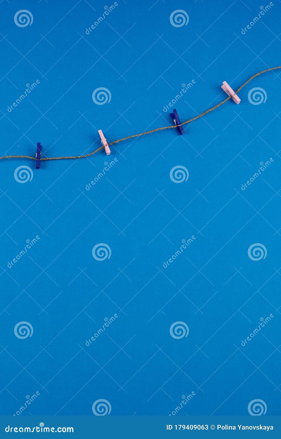 White and blue rope clips. stock image. Image of linen - 179409063