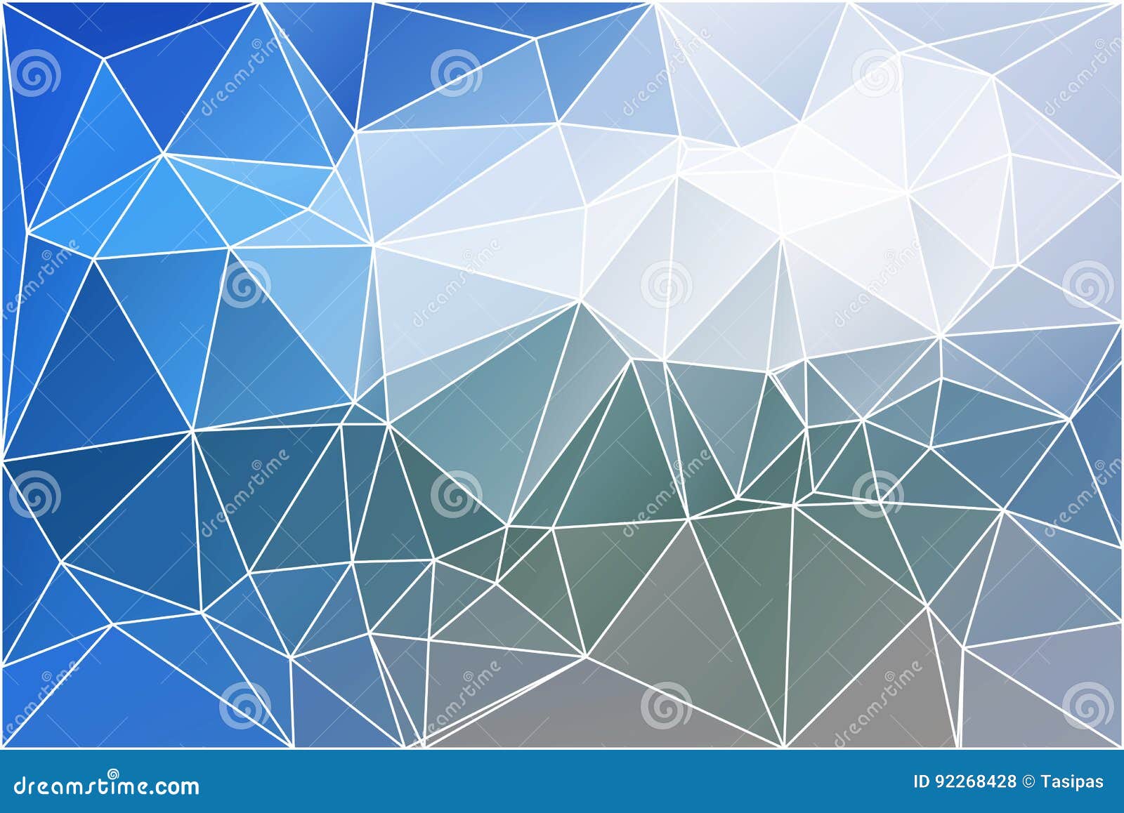 White Blue Shades Geometric Background with Mesh. Stock Vector ...