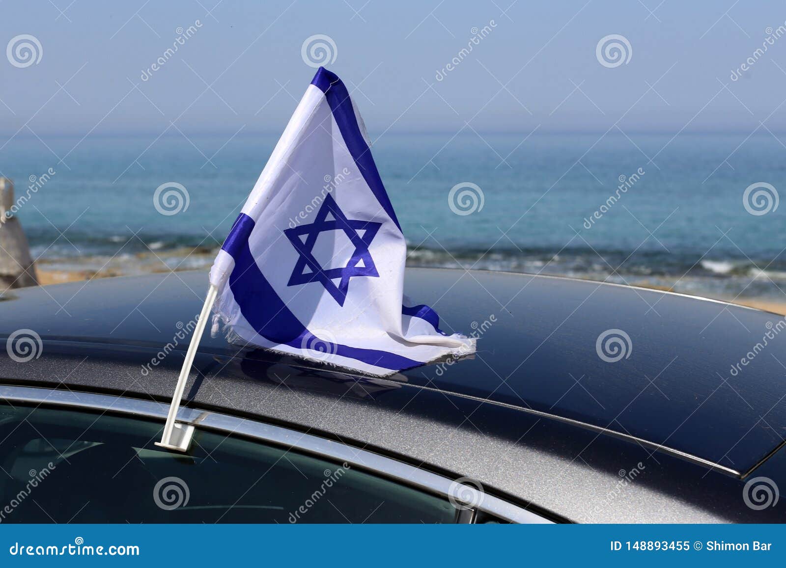 White and Blue with the Star of David the Flag of Israel Stock Image ...